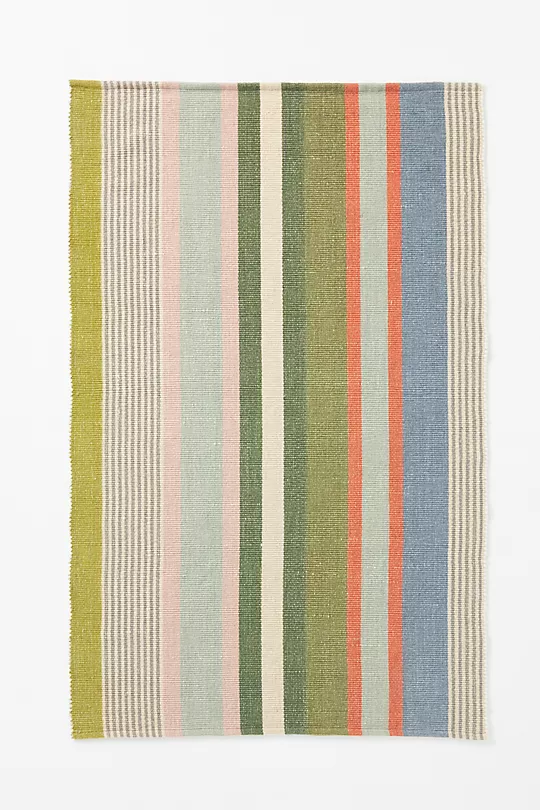 ADIL RUGS Warren Striped Handwoven Wool Area Rugs For Living Room ...