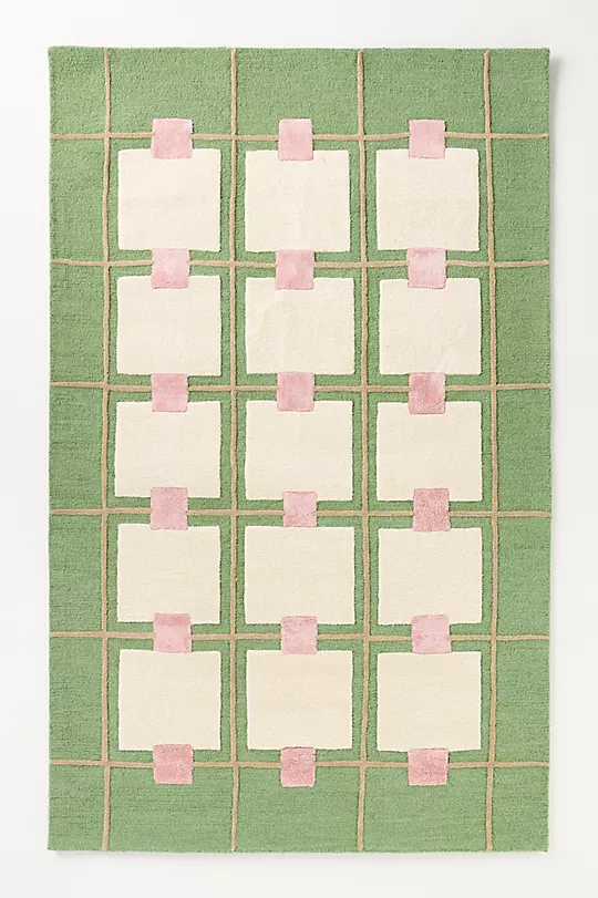 ADIL RUGS Wool, Viscose Geometric Pattern Hand-Tufted Greer Area Rugs ...