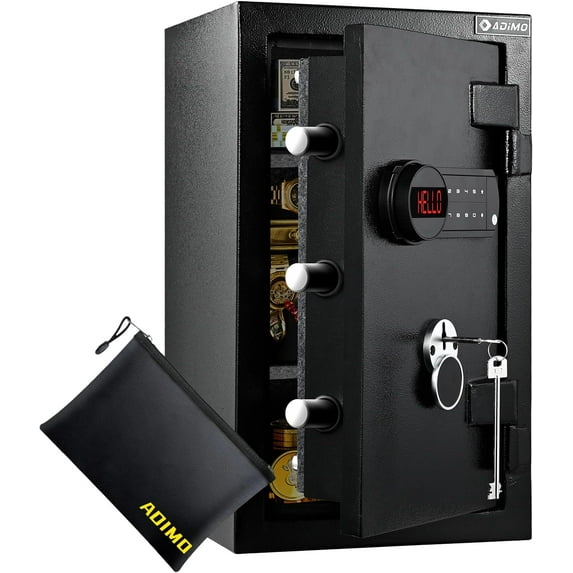 ADIMO Fireproof Safe Box, Large Heavy Duty Home Safe with Money ...