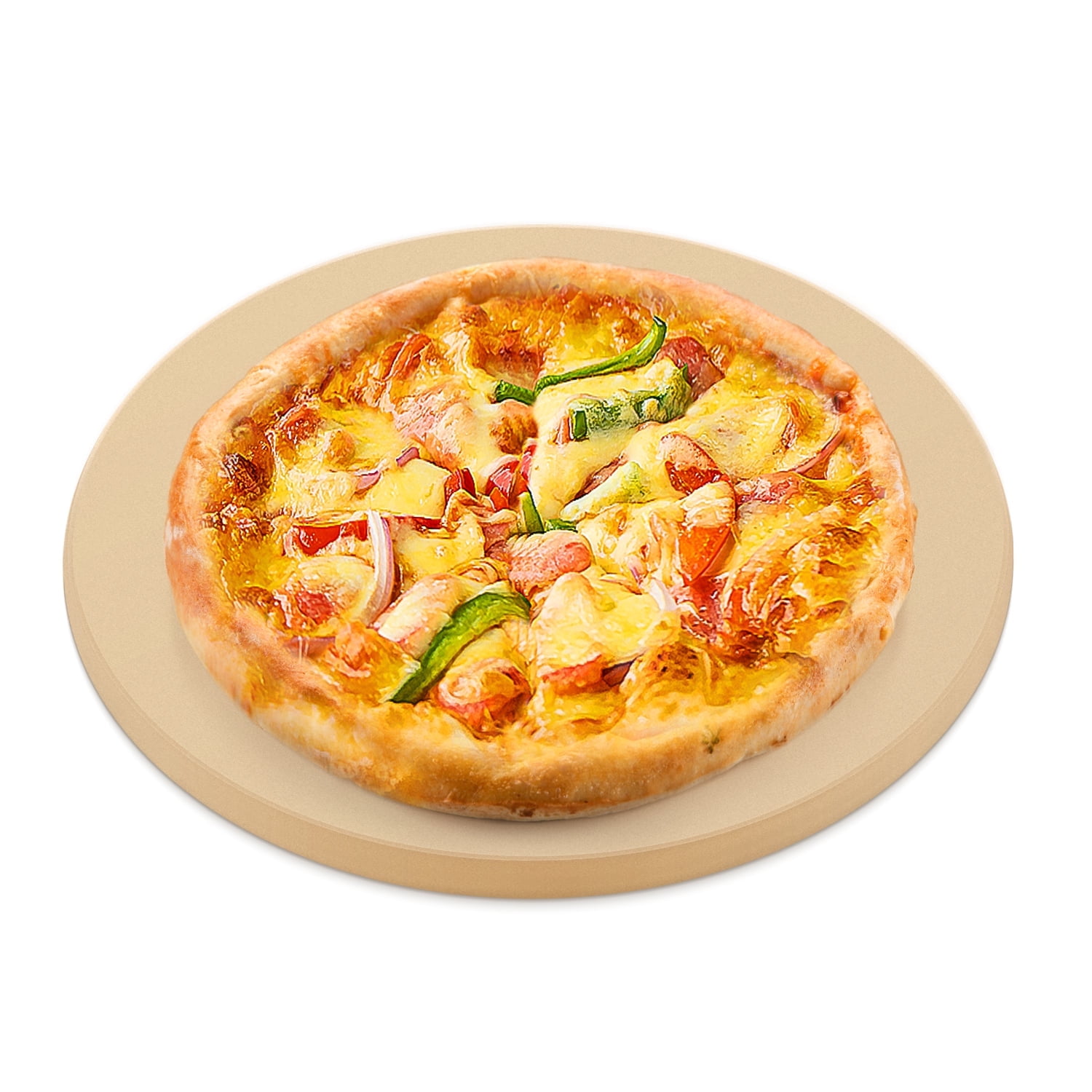 ADIQO 15" Round Food Grade Cordierite Pizza Stone - Walmart.com