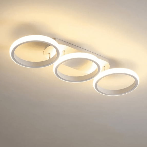 ADISUN 3-Circle Flush Mount Ceiling Light Fixture Modern LED Ceiling ...