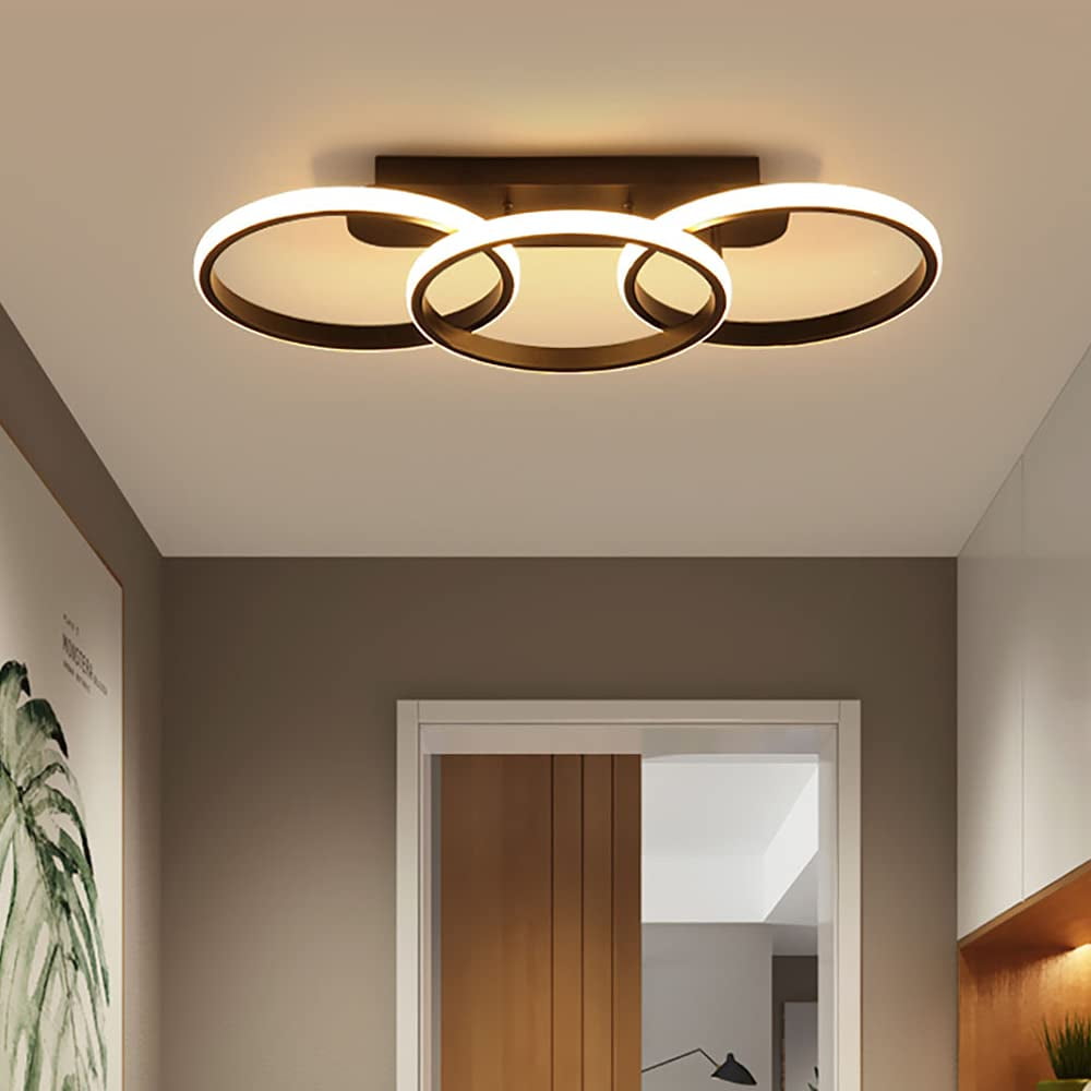 ADISUN LED 3 Rings Ceiling Lights Circle Ceiling Lamp Fixtures for ...