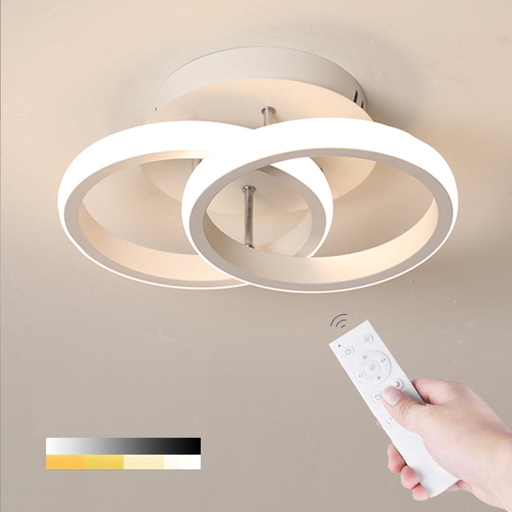 ADISUN LED Ceiling Light 2 Rings Flush Mount LED Ceiling Lights Fixture ...