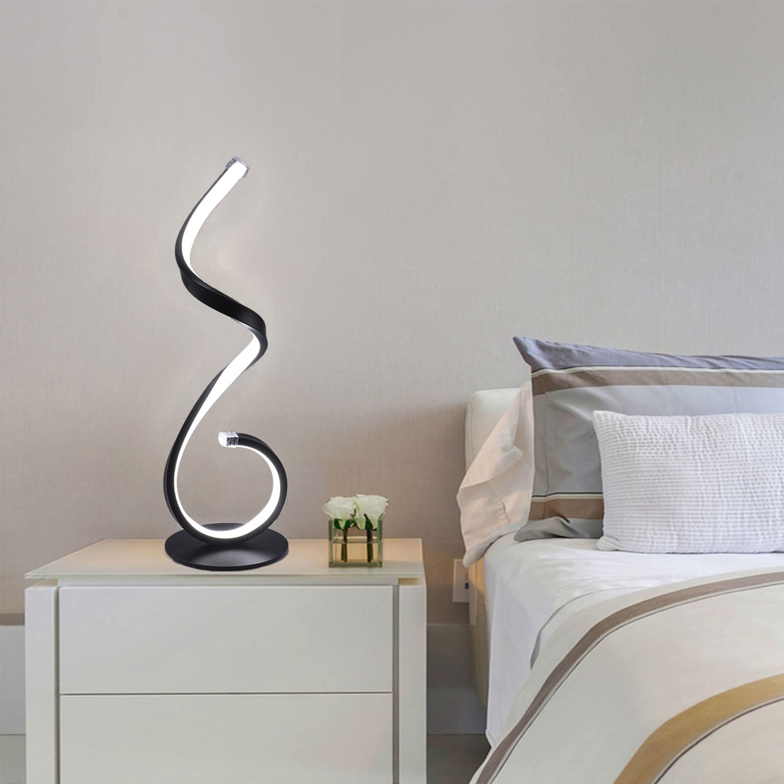 ADISUN LED Table Lamp Modern Nightstand Desk Lamp Dimmable 3 Color ...