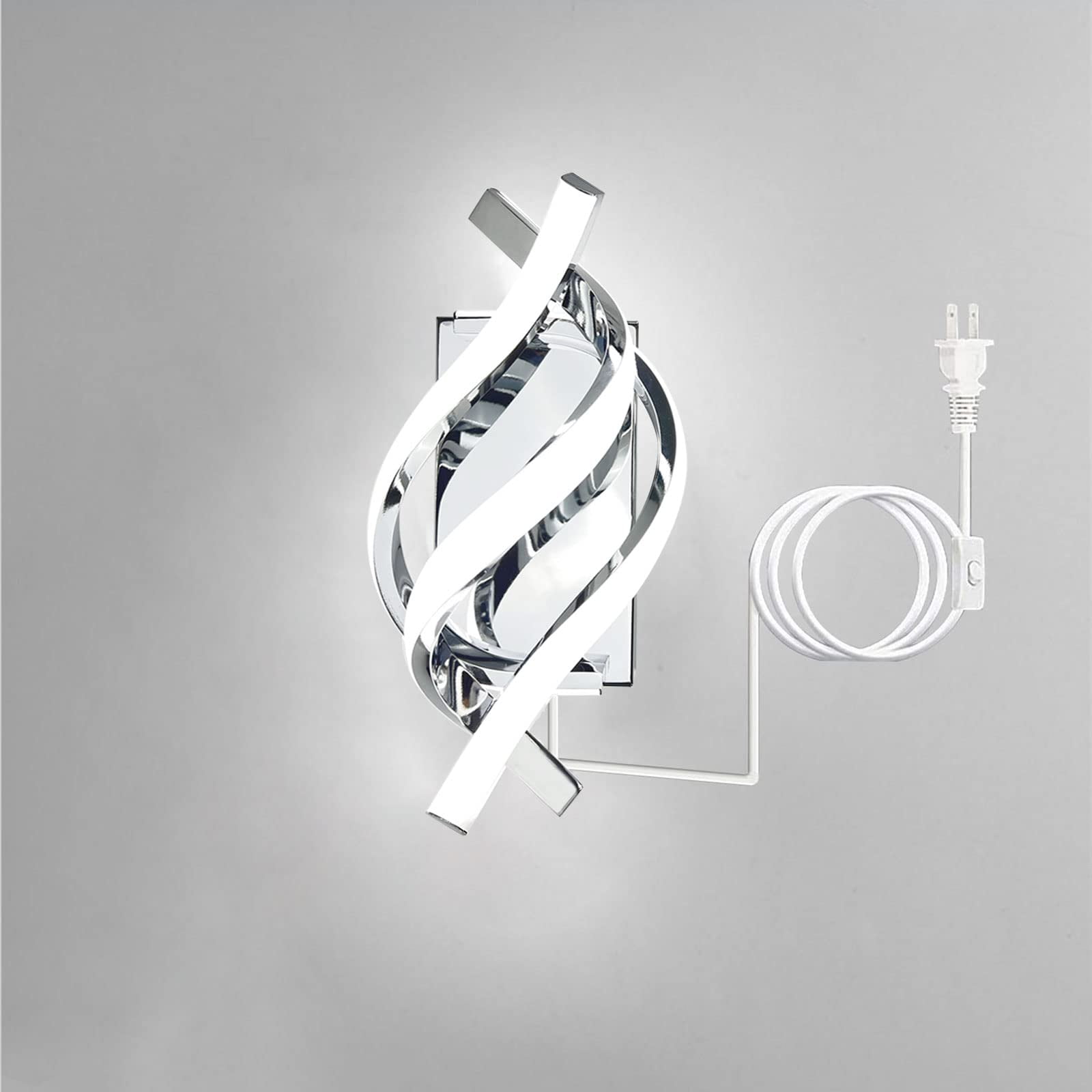 ADISUN LED Wall Sconce Plug in Wall Light Fixures Modern Indoor Wall ...