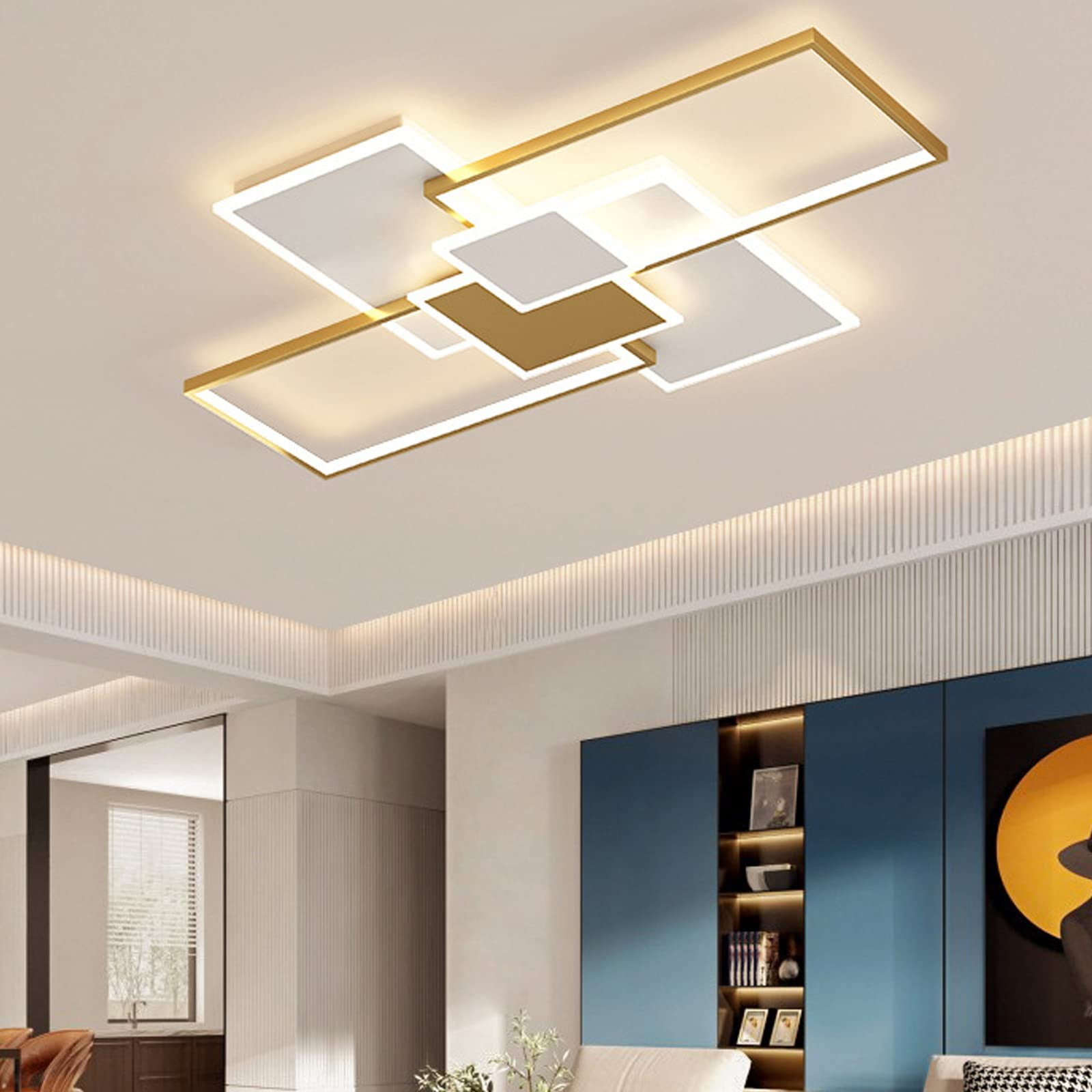 ADISUN Modern Led Ceiling Light Dimmable Flush Mount Lights with Remote ...