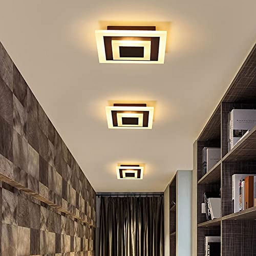 ADISUN Square Modern LED Ceiling Light, Warm White, 7W, Flush Mount ...