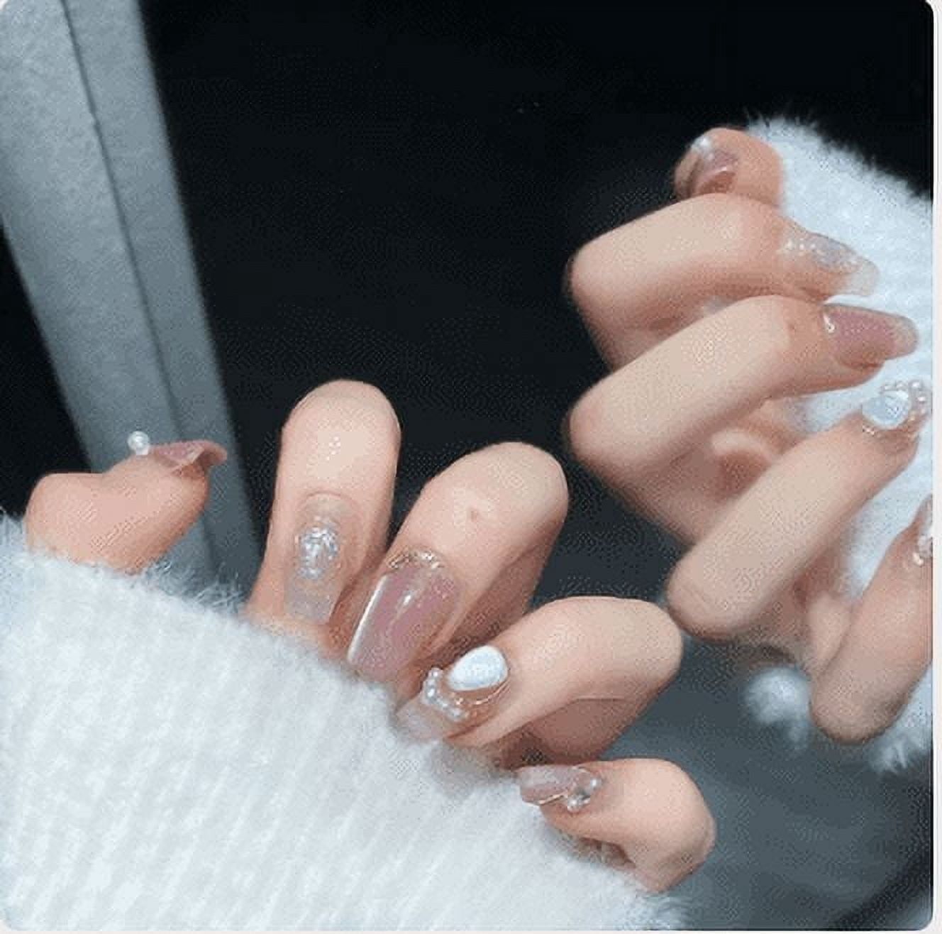 ADITYSHOP - Handmade Natural Opulence Press on Nails Large 15MM, Kit ...