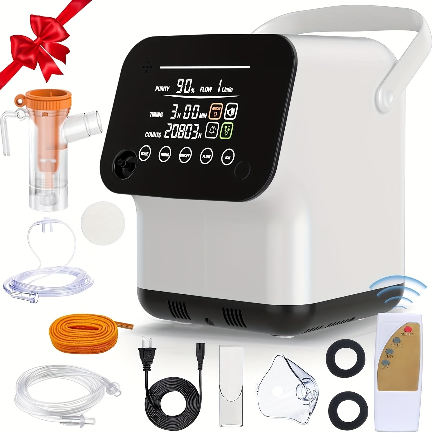 ADIUIVE 2-in-1&7L Oxygen-Portable Machine Tube - Quiet(All-Age Use ...