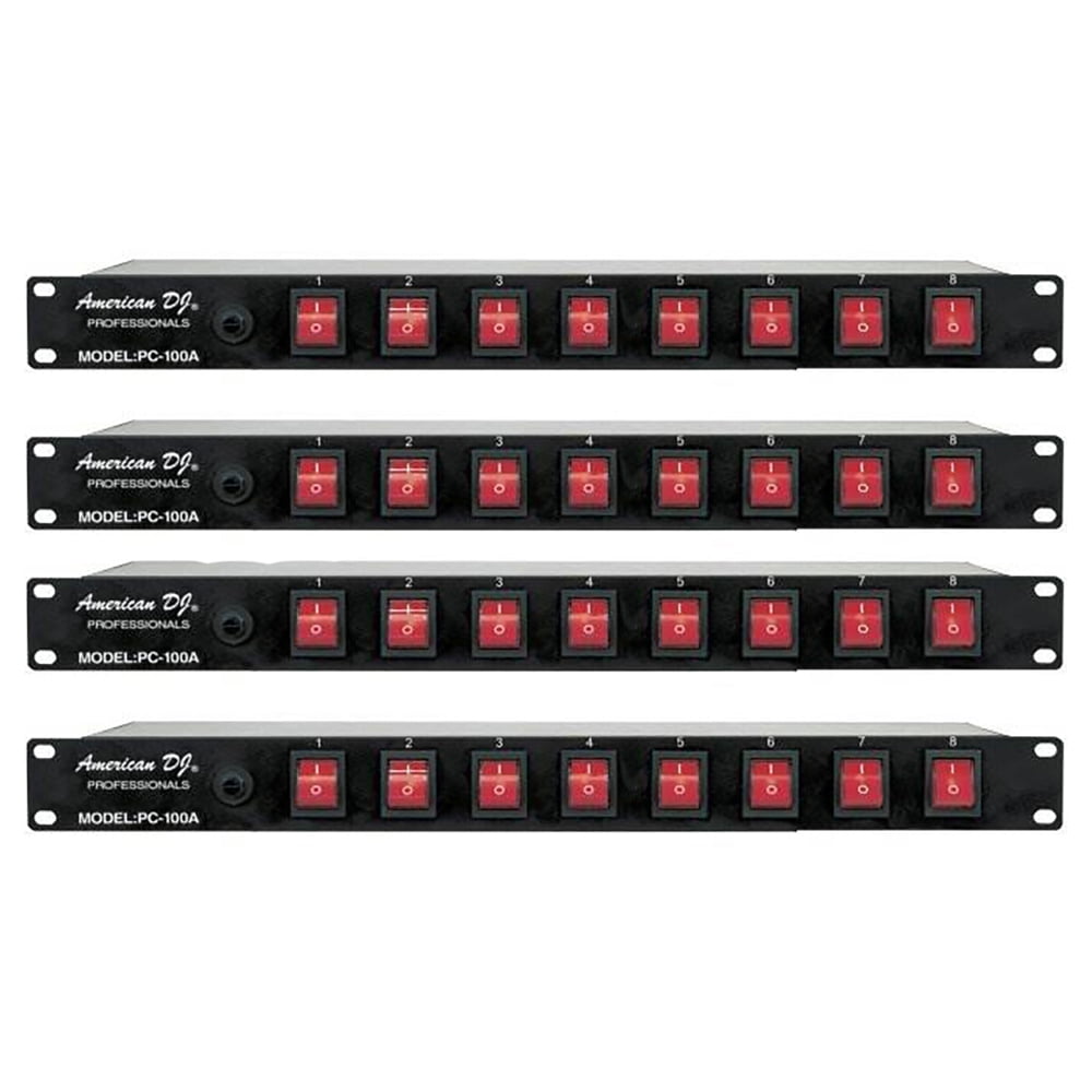 ADJ American DJ PC-100A 19 Inch Rack Light Power Distribution Center (4 ...