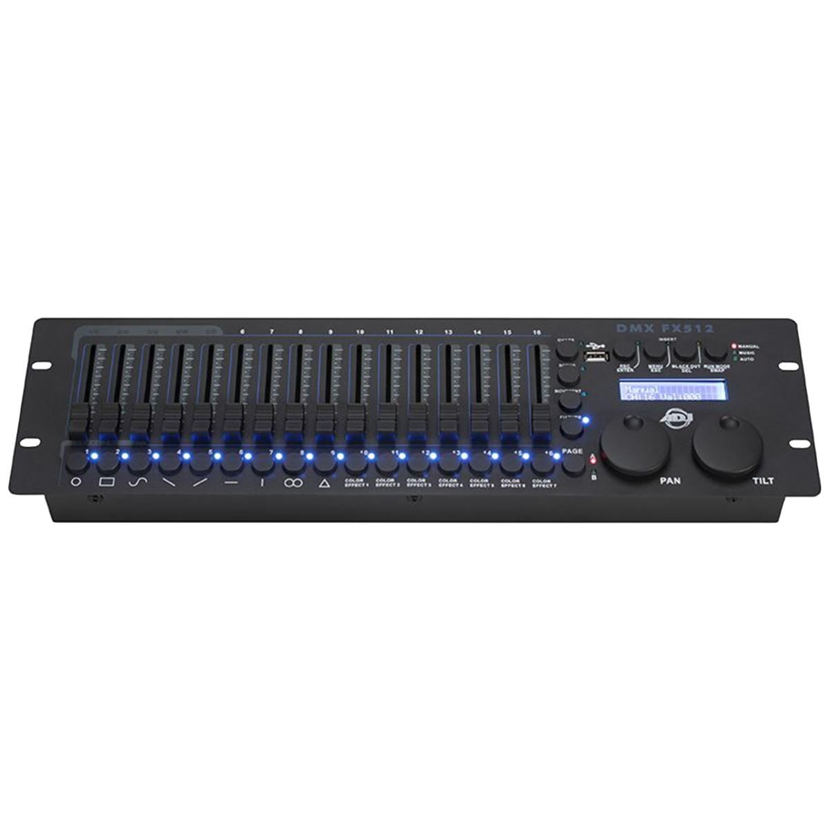 ADJ DMX FX512 3-Space 19" Rack Mount DMX Controller for Moving Heads & LED Pars - Walmart.com
