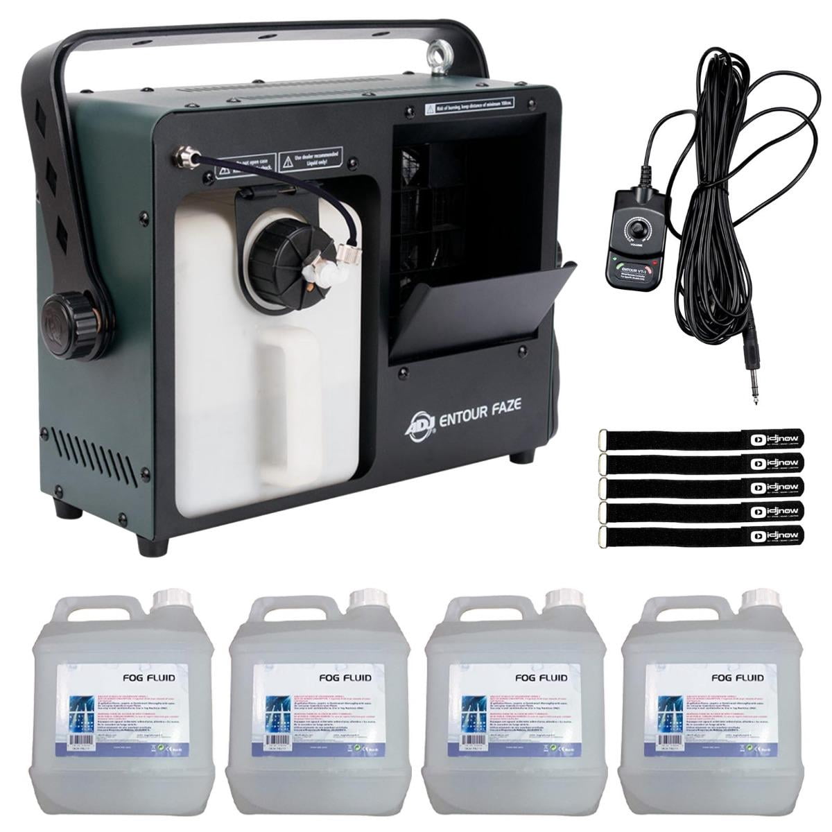 ADJ Entour Faze Water Based Haze Machine with 16 Liters of Fog Fluid ...