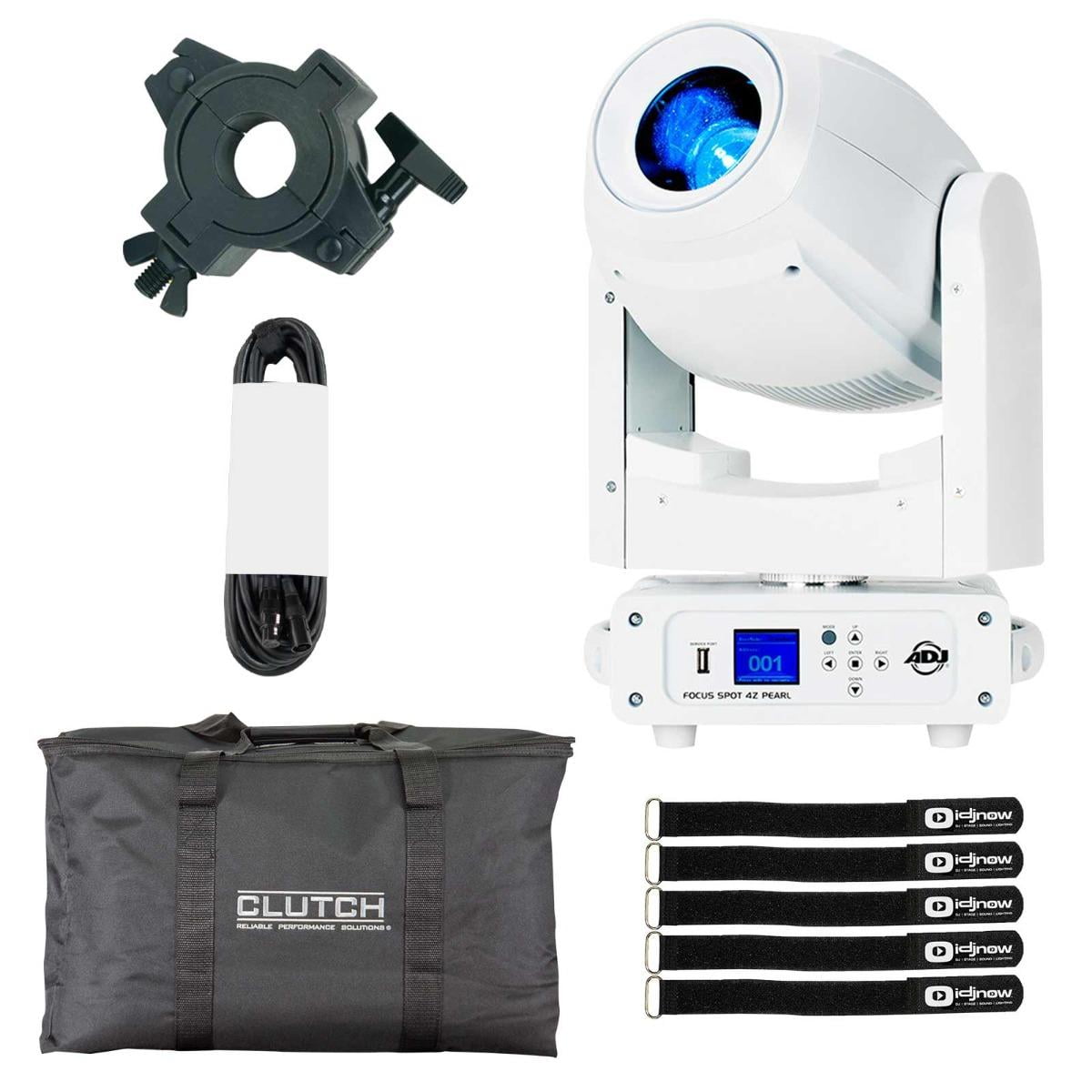 ADJ Focus Spot 4Z Pearl 200W LED Moving Head Spot Fixture with Carrying ...