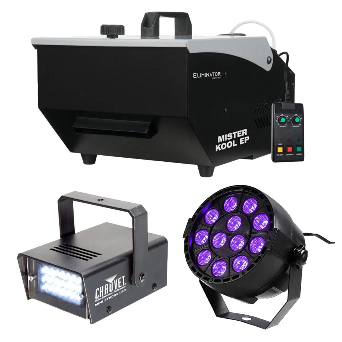 ADJ Mister Kool II Low-Lying Fog Machine with Strobe Light & Black ...