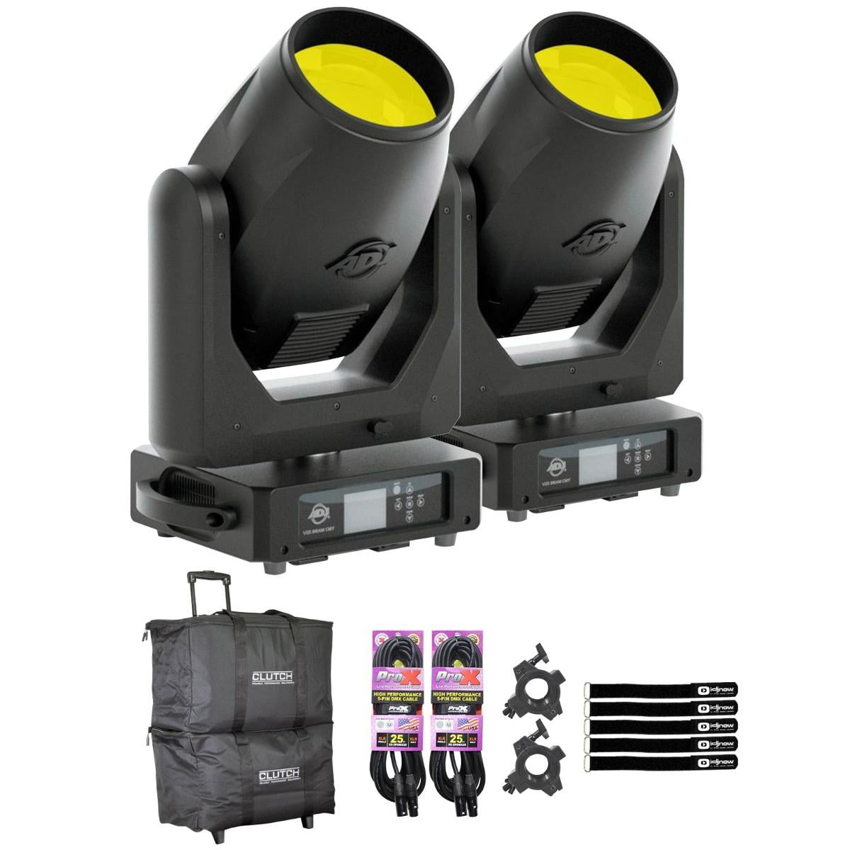 ADJ VIZI BEAM CMY High-Performance Moving Head Beam 2-Pack with Bags ...
