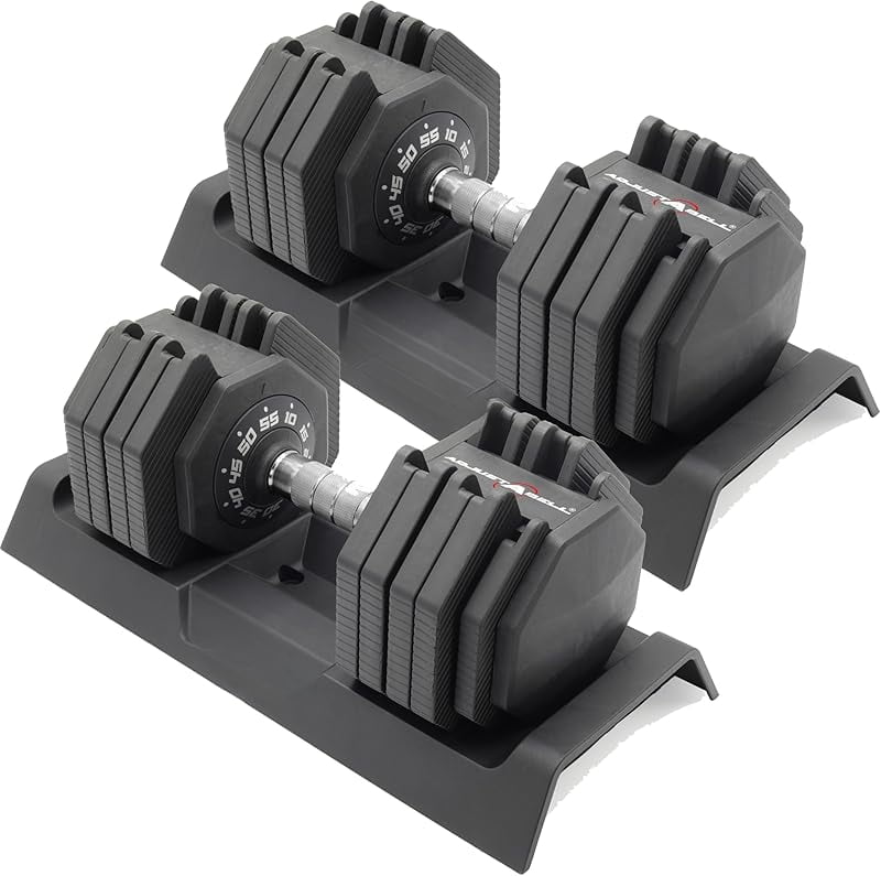ADJUSTABELL Adjustable 55 lb Hex Dumbbell Weights - Singles & Pairs ...