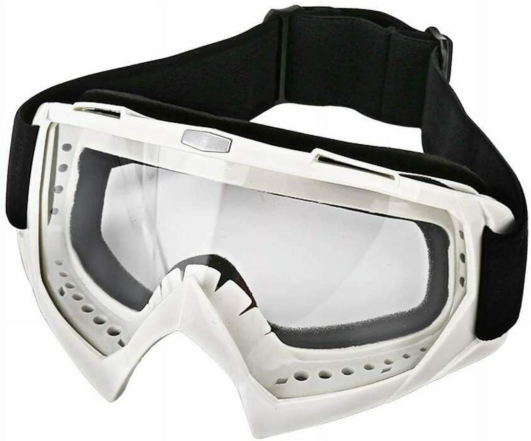 ADJUSTABLE WHITE GOGGLE FOR DIRT BIKE ATV MOTOCROSS GOGGLE_W - Walmart.com