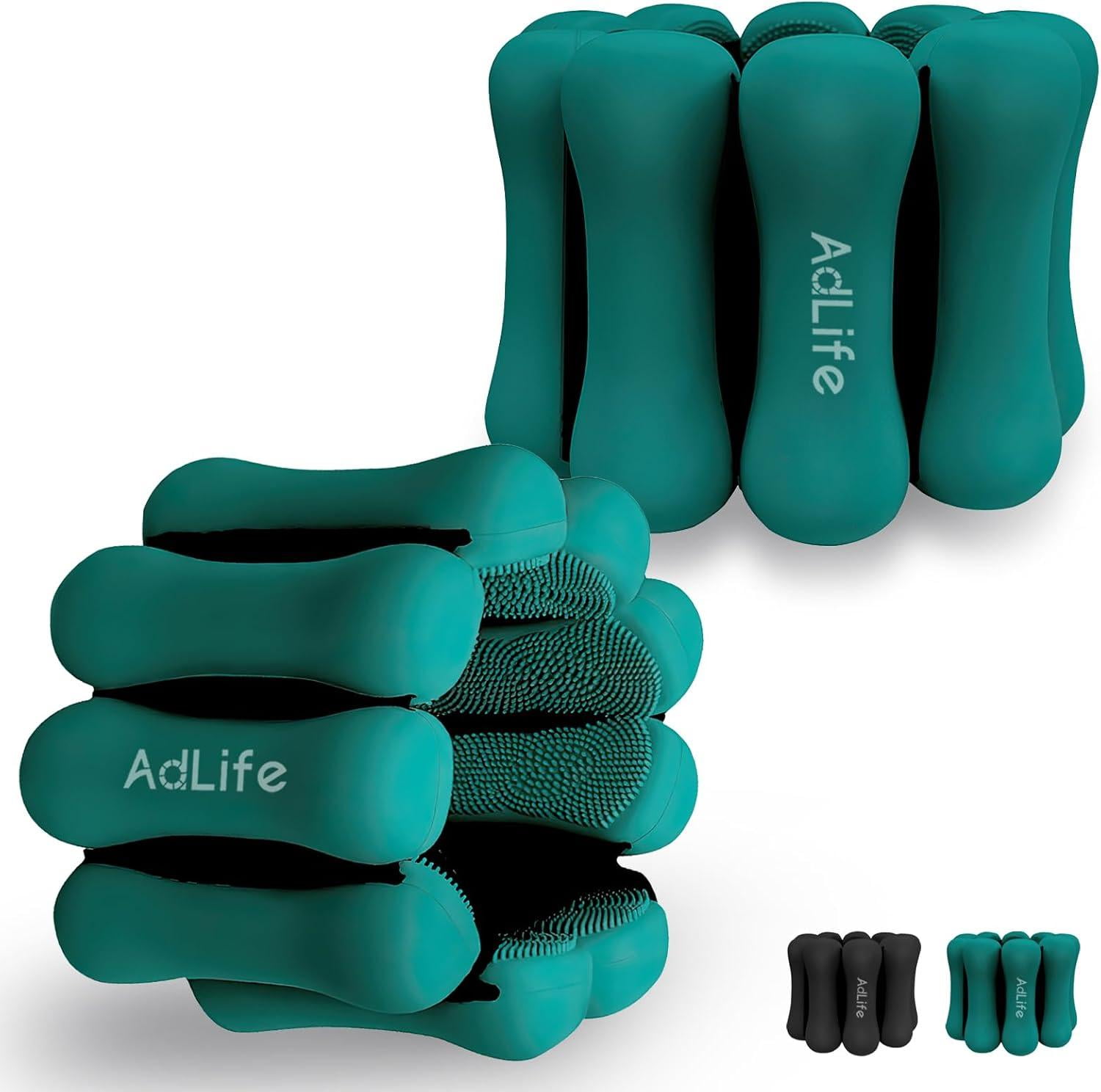 ADLIFE Adjustable Wrist Ankle Weights for Women Men Kids, 2 Lbs Wearable Arm Leg Weights Set of ...