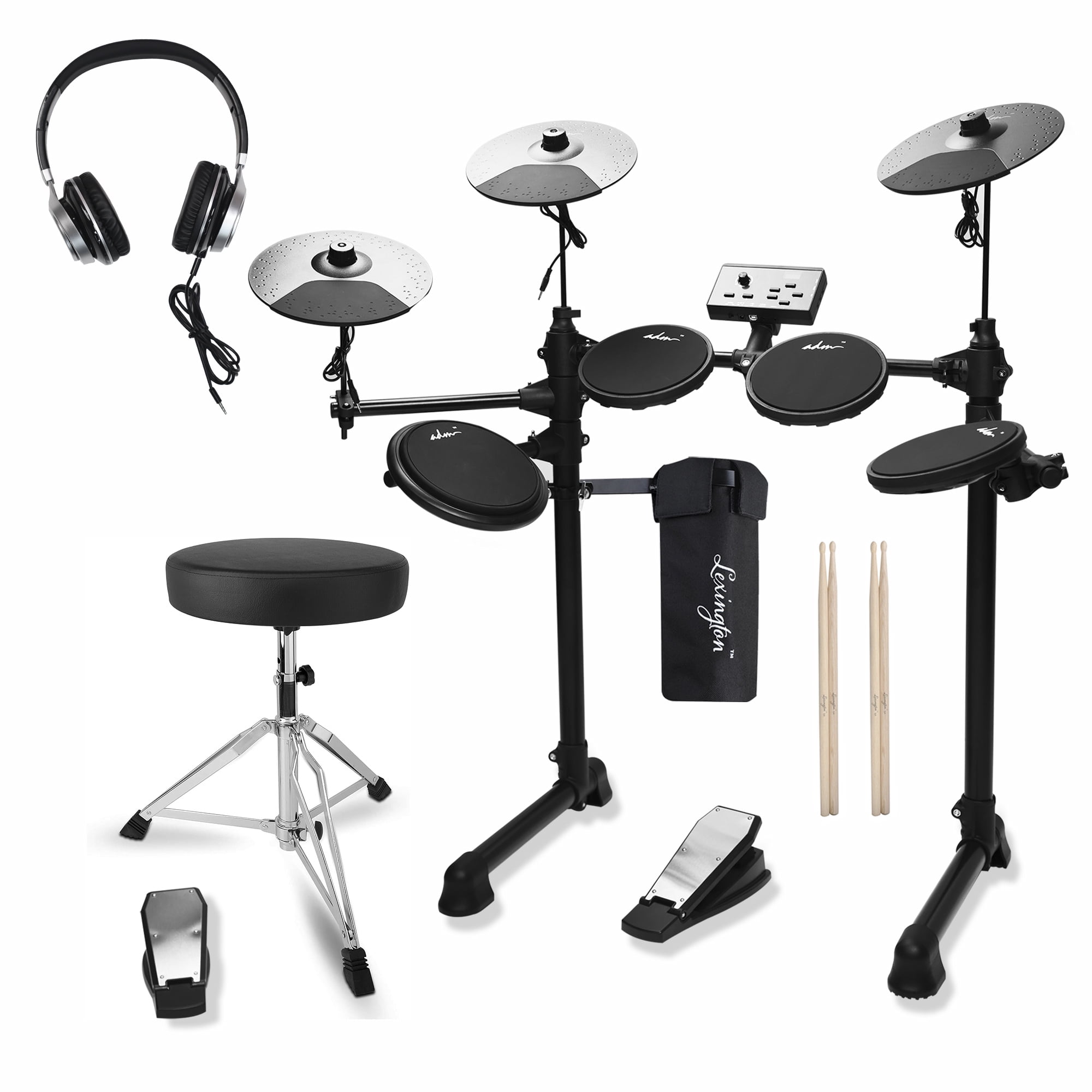 ADM Electric Beginner Kid Drum Set, Electronic Drum Kit with 8'' Snare ...