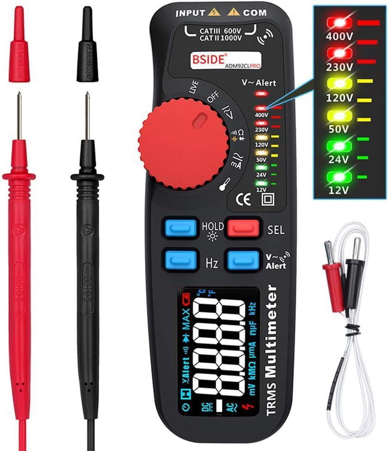 ADM92CL PRO Dual Mode TRMS Mini Multimeter AC/DC Voltage Current ...
