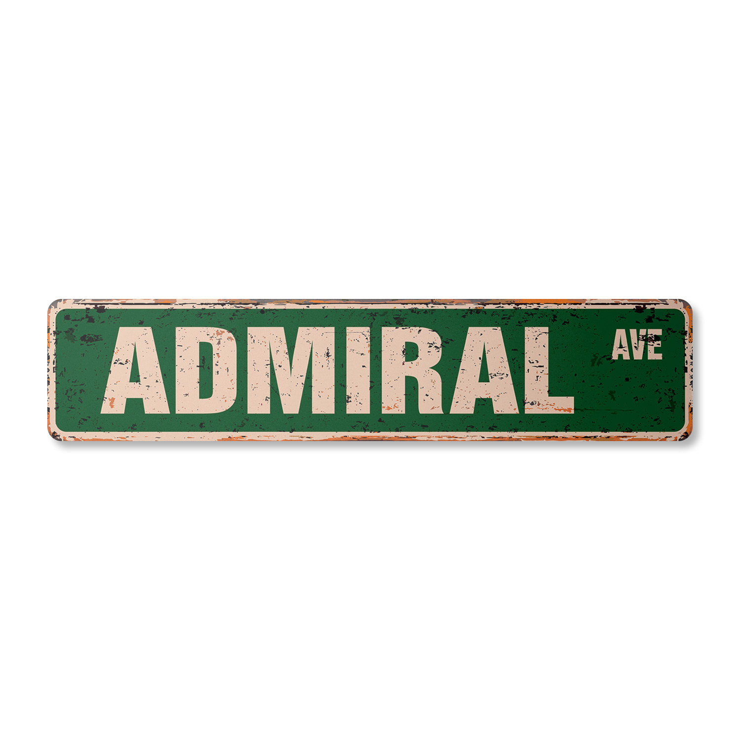 ADMIRAL Vintage Aluminum Street Sign US Navy USN boater boat rustic ...