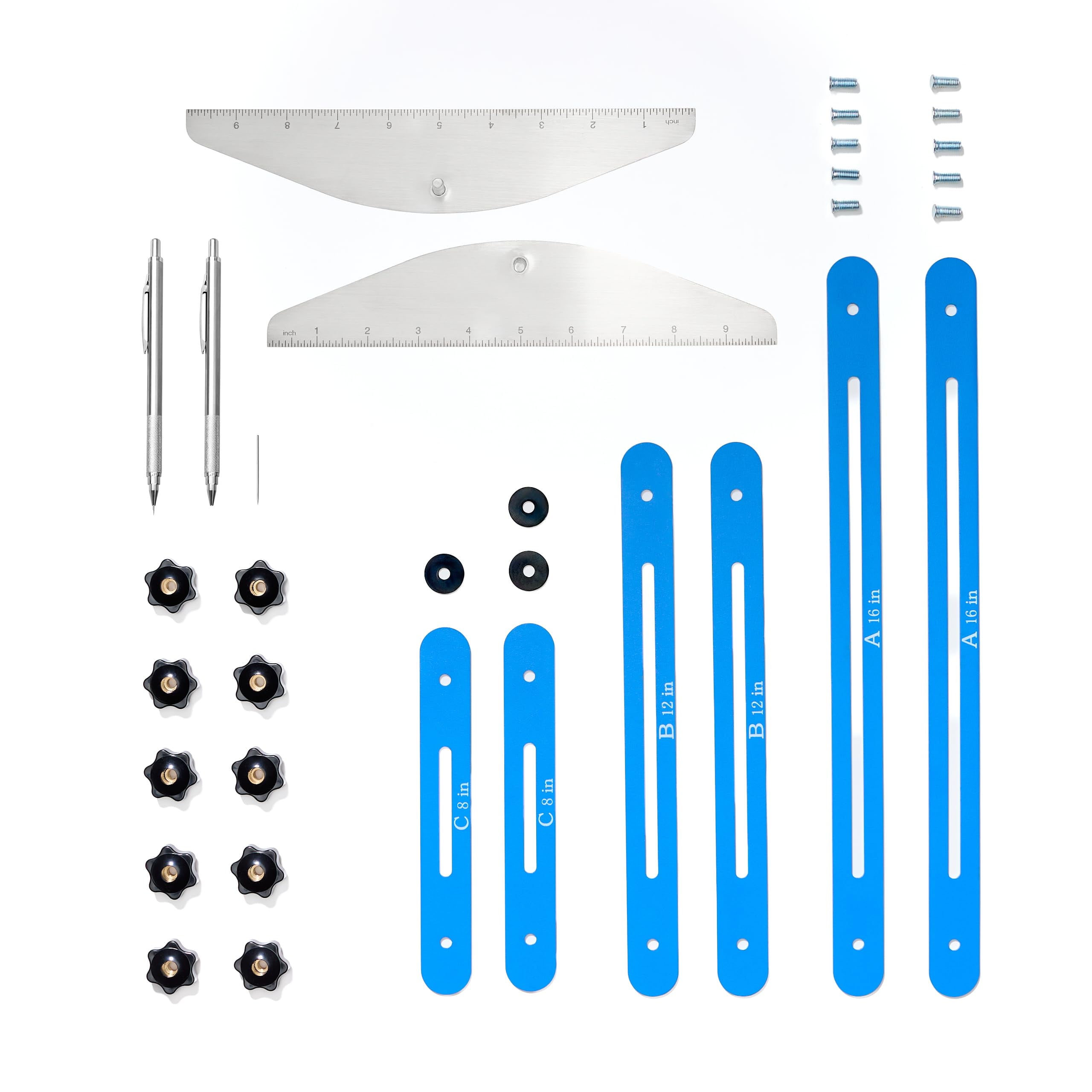 ADNELI Blue Stair Tread Template Tool with Metal Pencil Flooring Tools ...