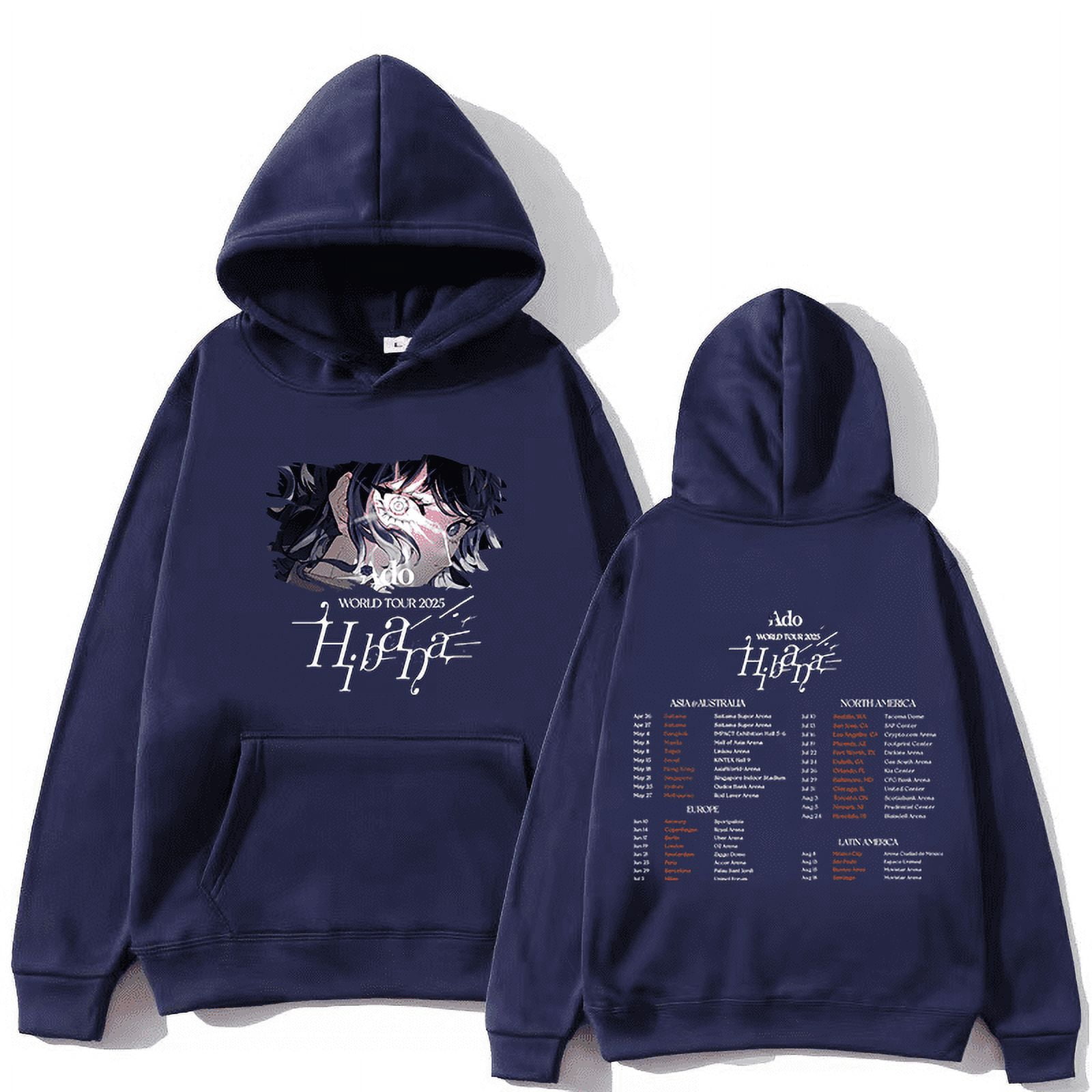 ADO Hibana World Tour 2025 Hoodies Long Sleeve Hooded Sweatshirt Unisex ...