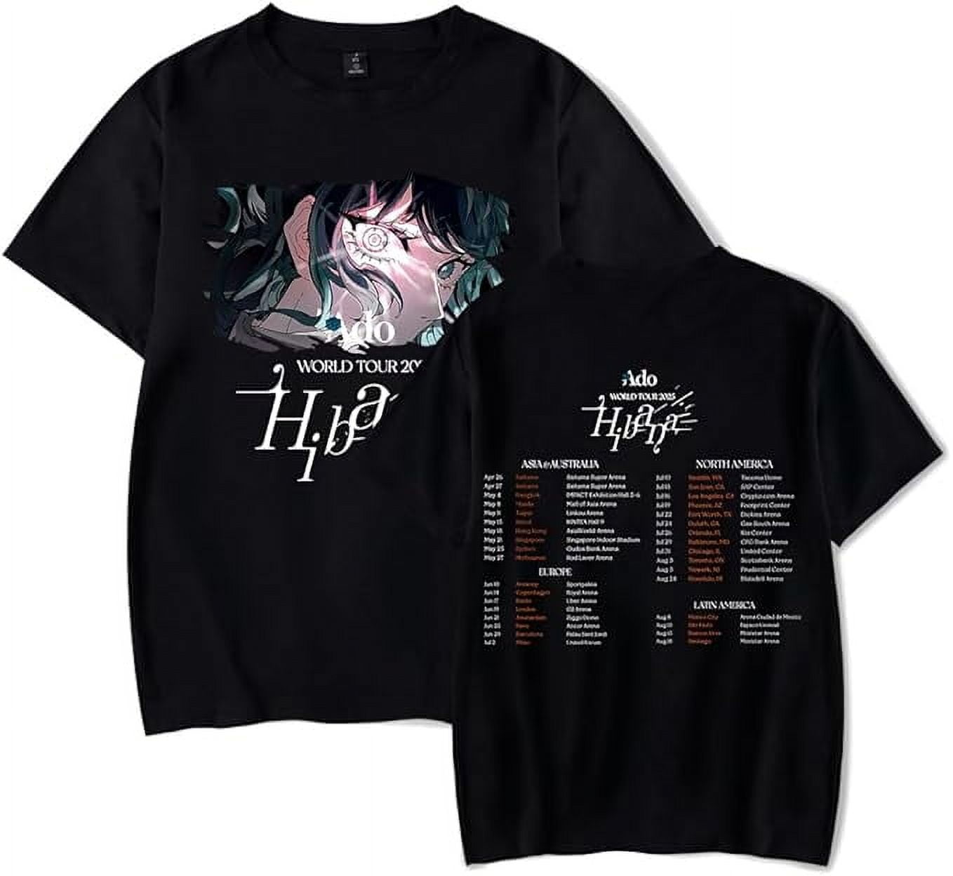 ADO Hibana World Tour 2025 Merch T-Shirt Men Women Tee Casual Fashion ...