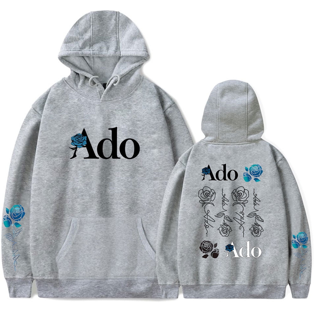 ADO Merch Wish Blue Rose World Tour Hooded Drawstring Pocket Sweatshirt ...