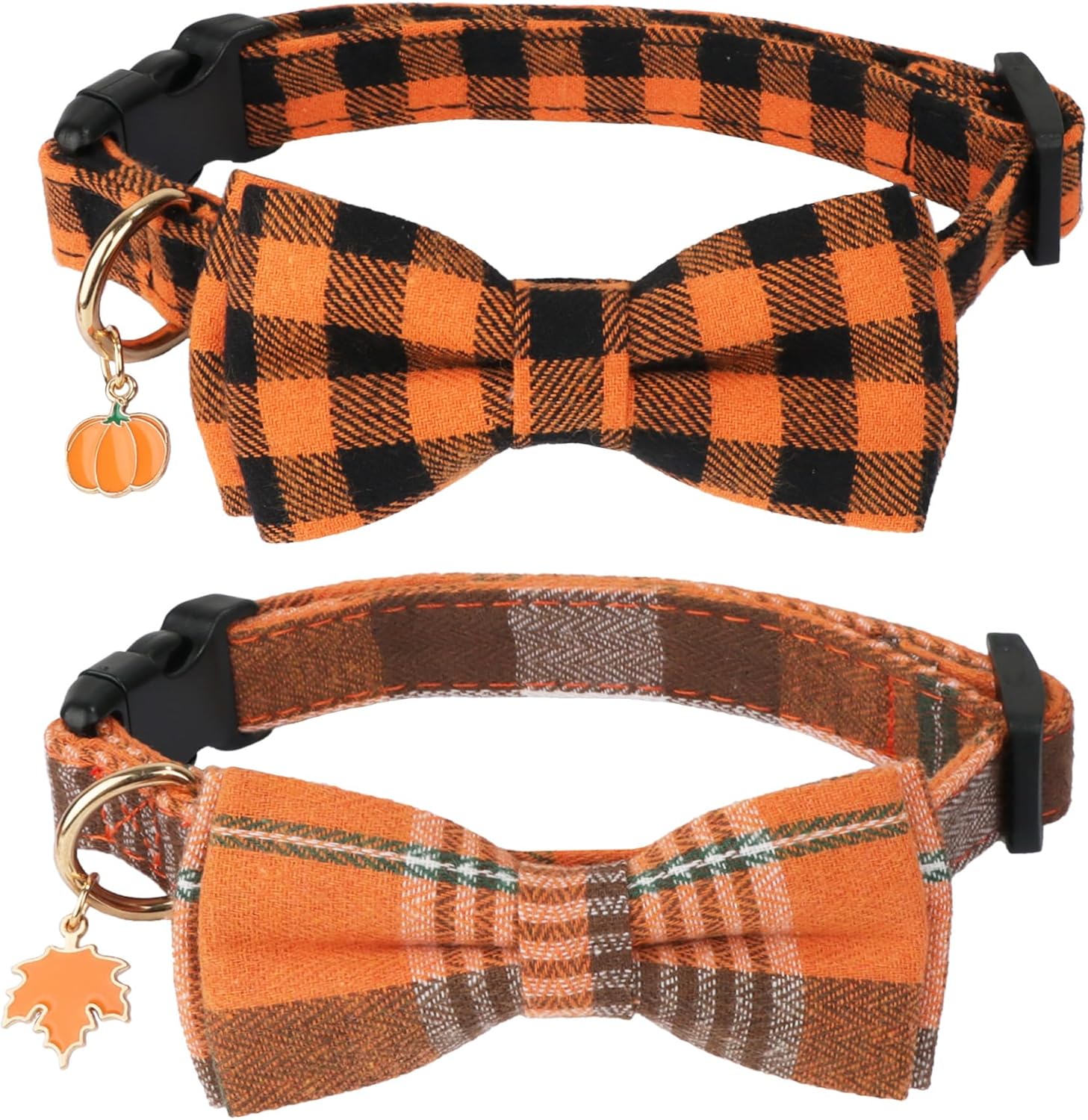 ADOGGYGO Christmas Dog Collar with Bow Tie Adjustable Dog Bowtie Collar ...
