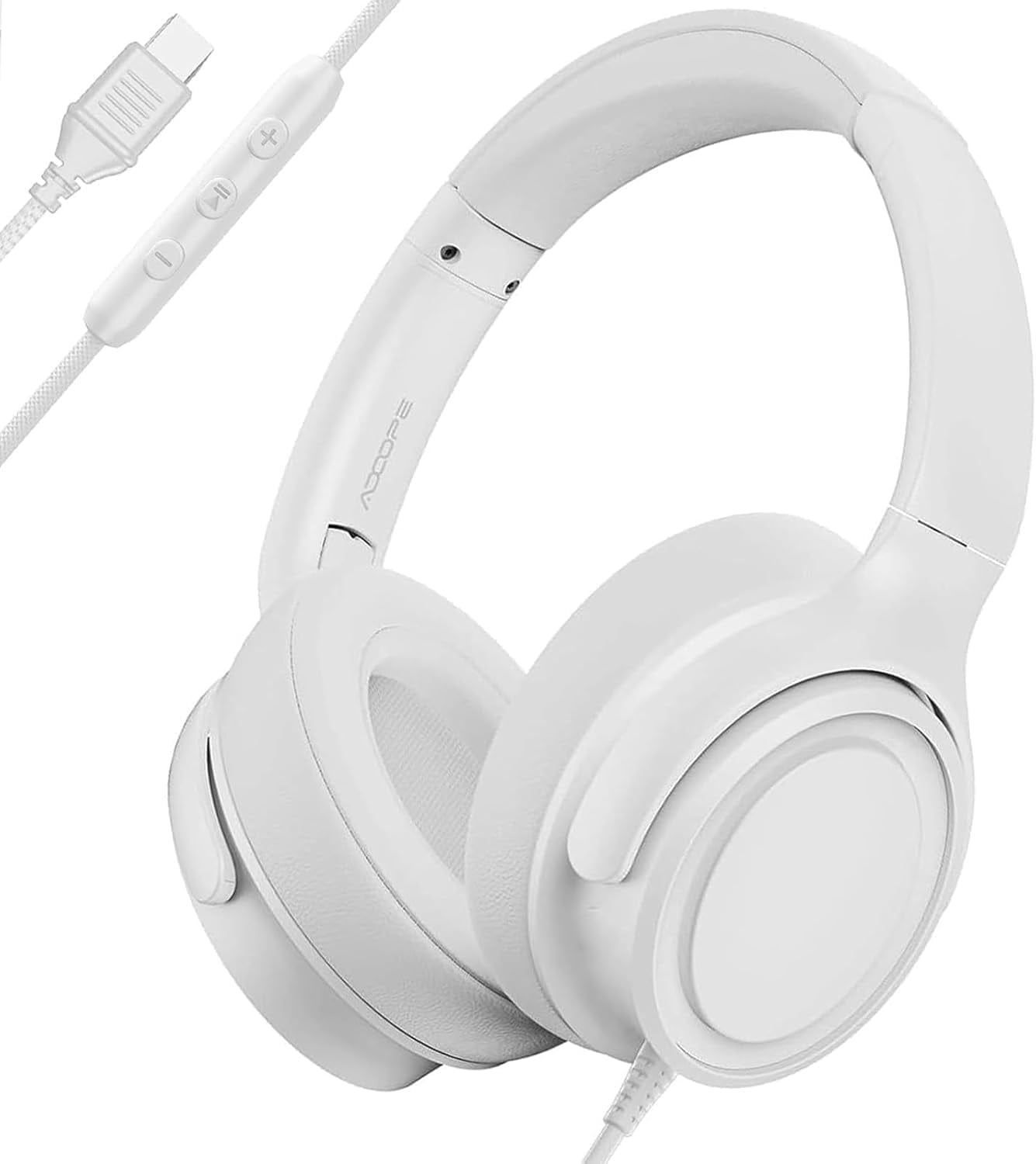 ADOOPE Wired Over-Ear Headphones with USB C Connector, Hi-Fi Stereo ...
