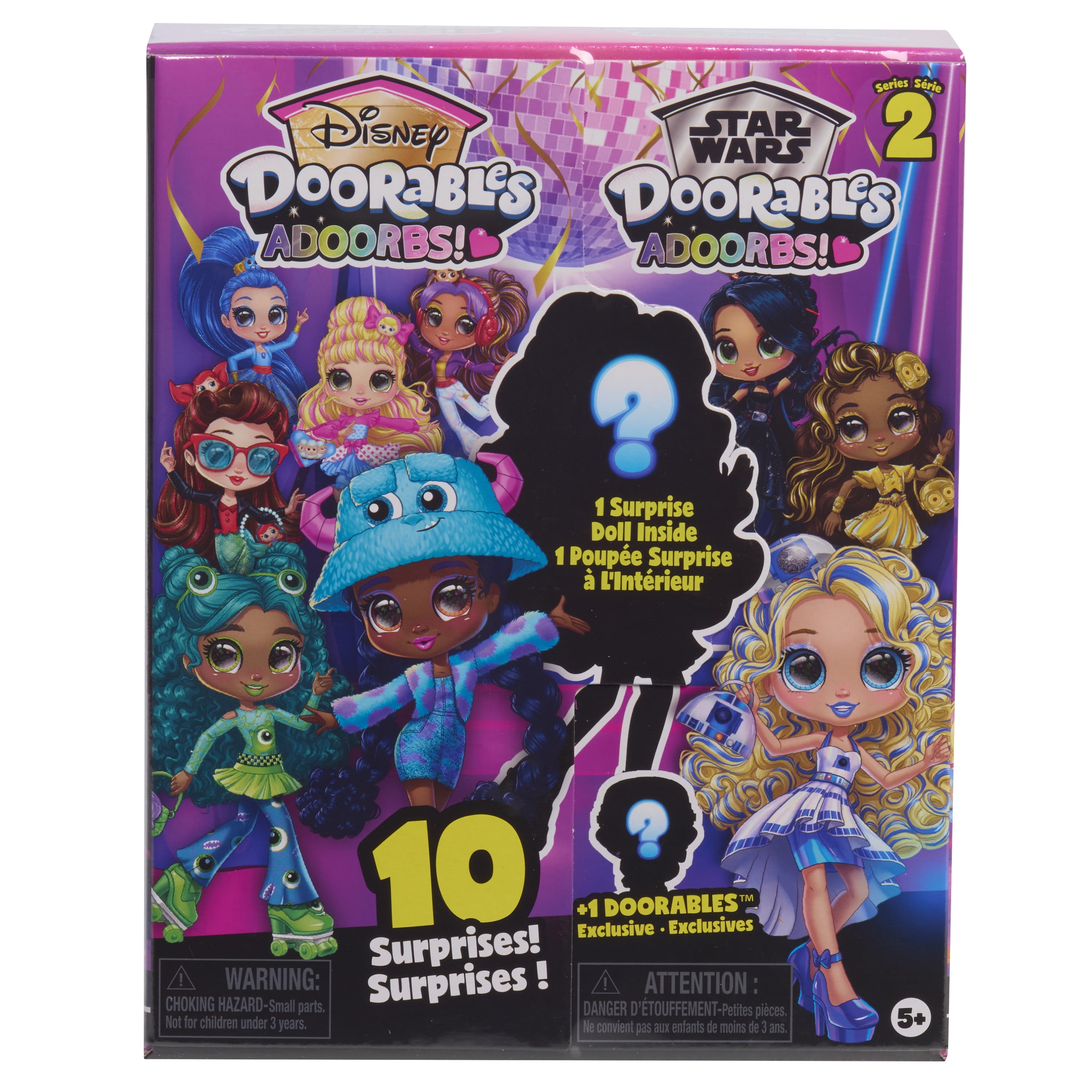 Disney Doorables Adoorbs Dolls Series 2, 9 Characters to Collect, 5.5 ...