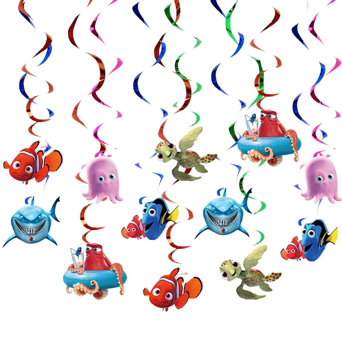 ADRICH Finding Nemo Birthday MMF7 Party Supplies 12*Hanging Swirls for ...