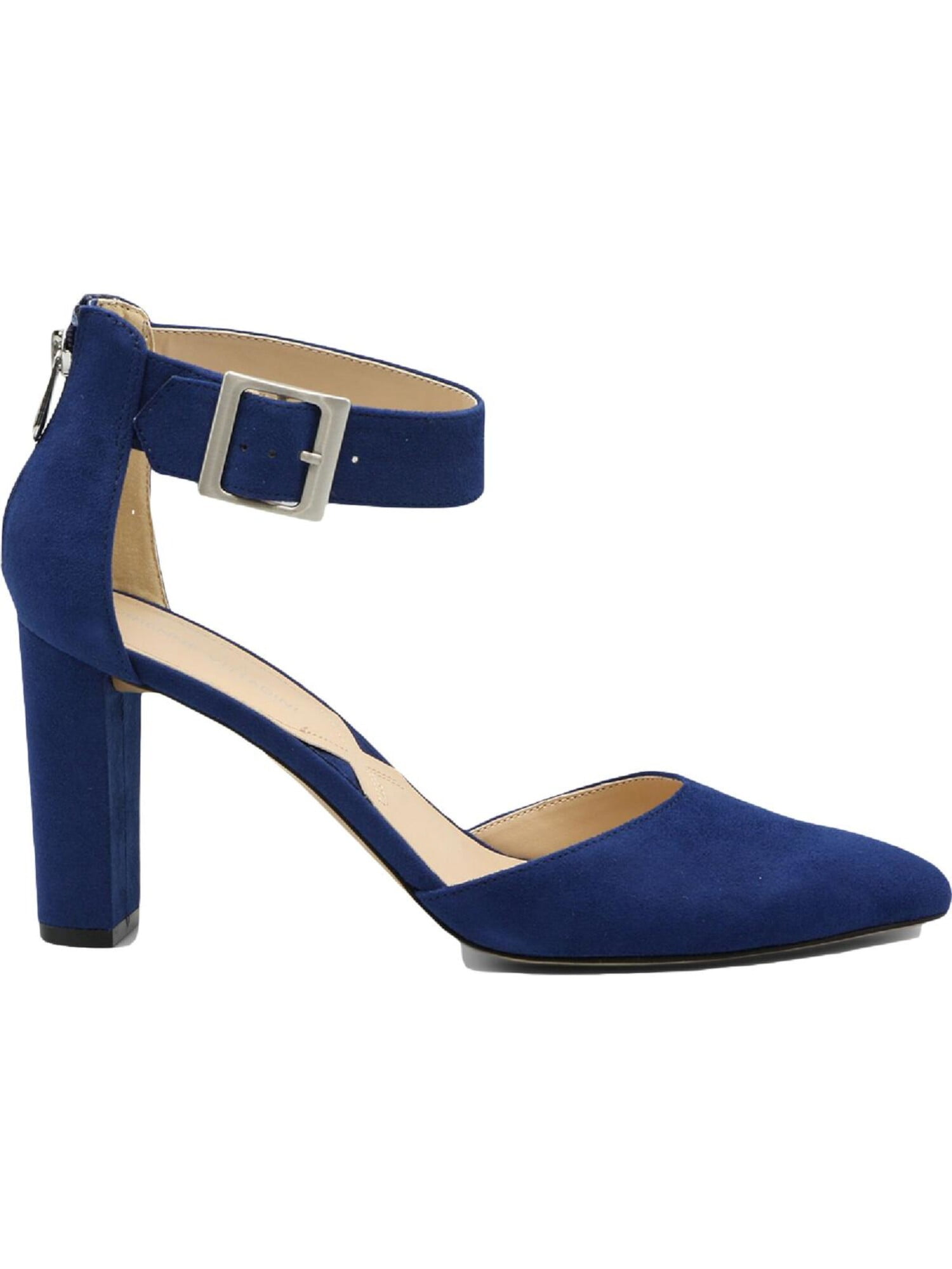 ADRIENNE VITTADINI Womens Blue Covered Heel Adjustable Strap Cushioned ...