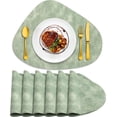 ADRIMER 12-Pack Faux Leather Placemats, 13"x17" Heat Resistant ...
