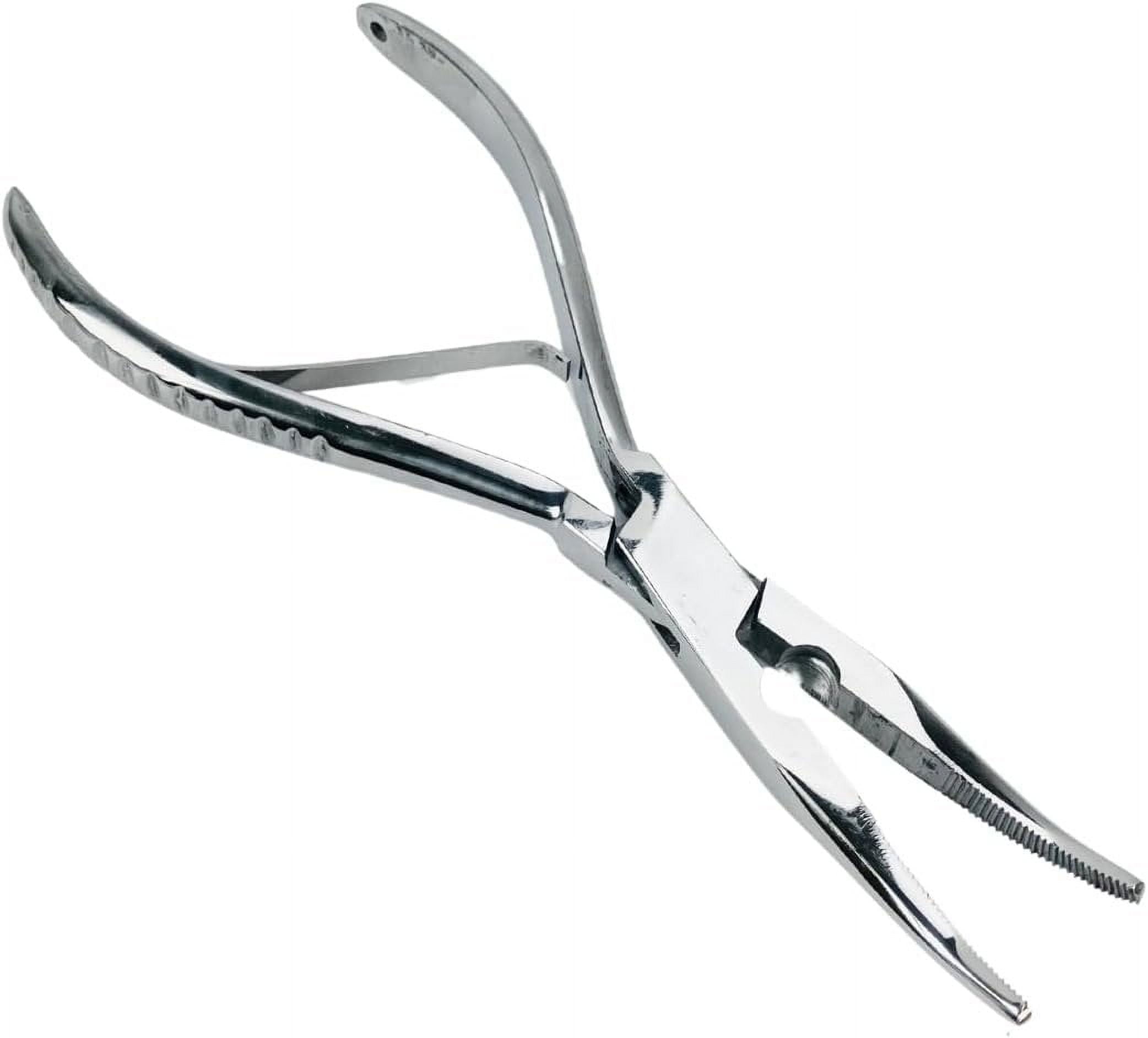ADROIT Professional Stainless Steel Angled Needle Nose Fishing Pliers 8 ...