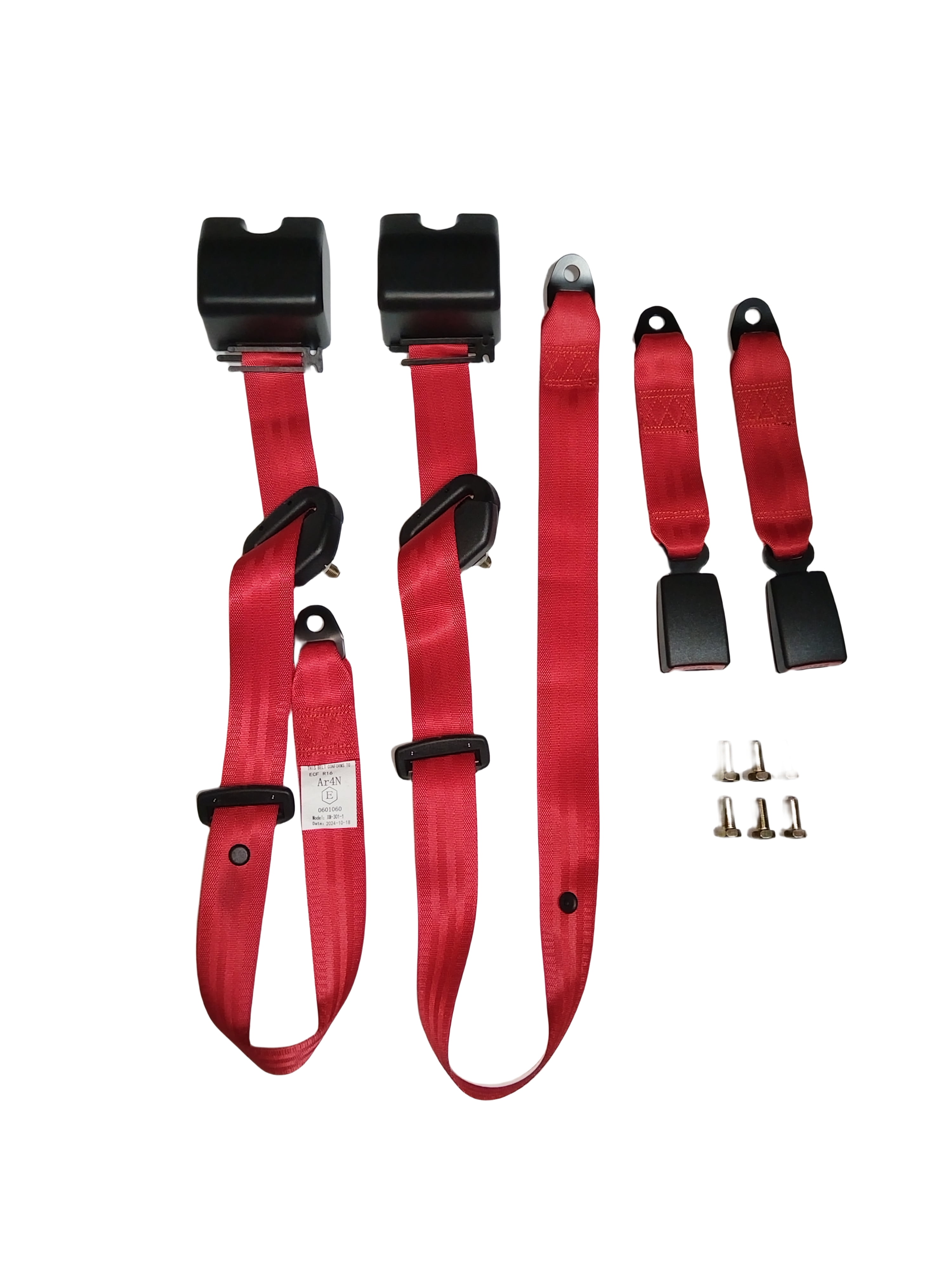 ADSMPLPKTY 2PACK 3 Point Adjustable Seat Belts Kit Universal for Car ...