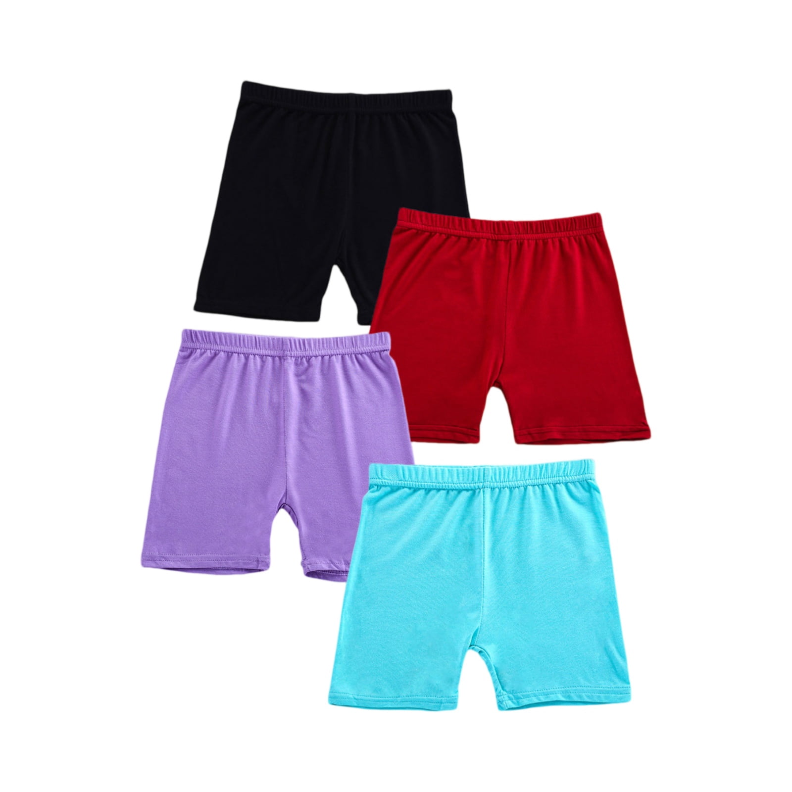 ADSSDQ 4 Pack Girls Bike Short Breathable Biker Under Dress Multicolor ...
