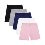 ADSSDQ 5 Pack Girls Bike Short Breathable Biker Under Dress Multicolor ...