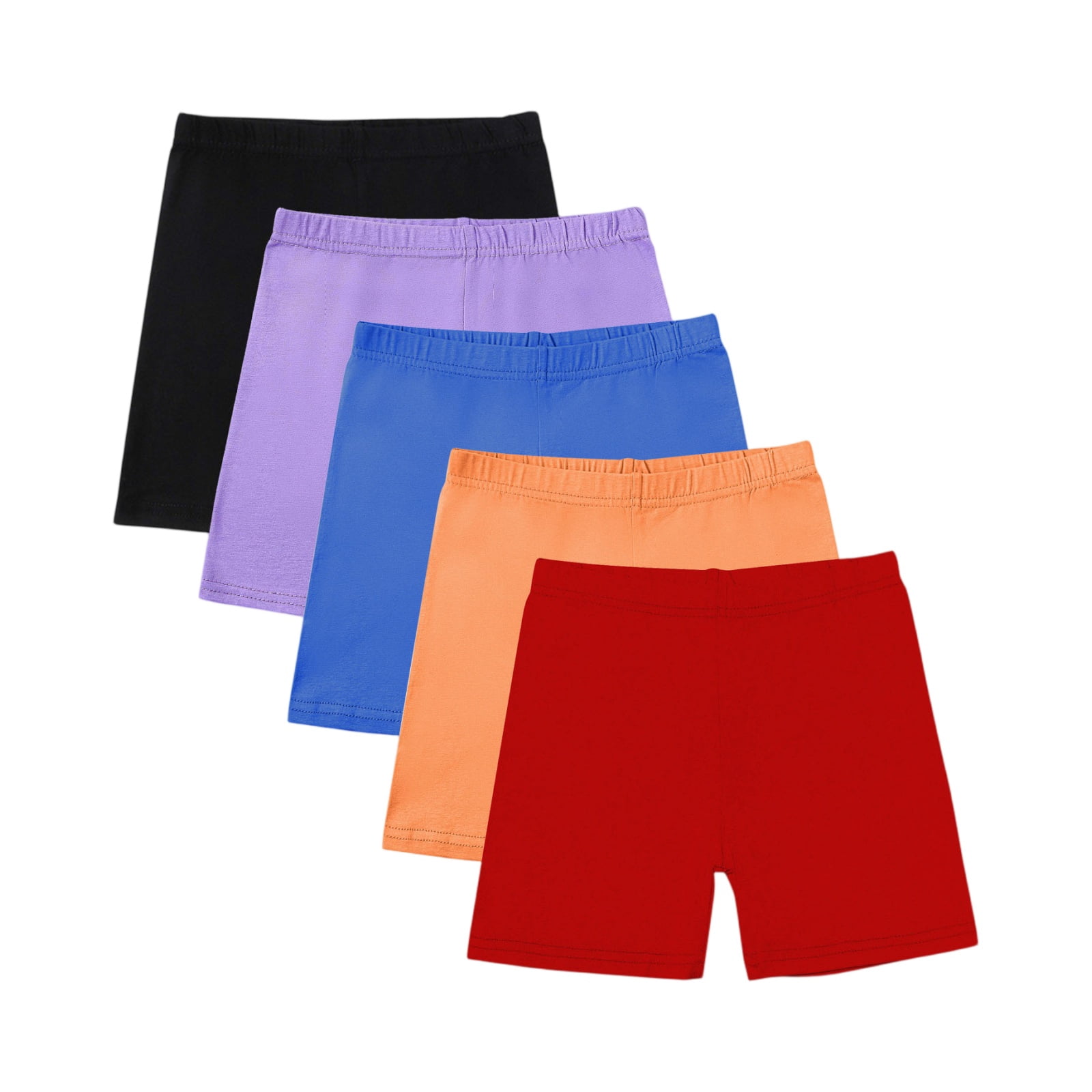 ADSSDQ 5 Pack Girls Bike Short Breathable Biker Under Dress Multicolor ...