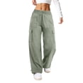 ADSSDQ Baggy Cargo Pants Women Quick Dry Hiking Wide Leg Pant with ...