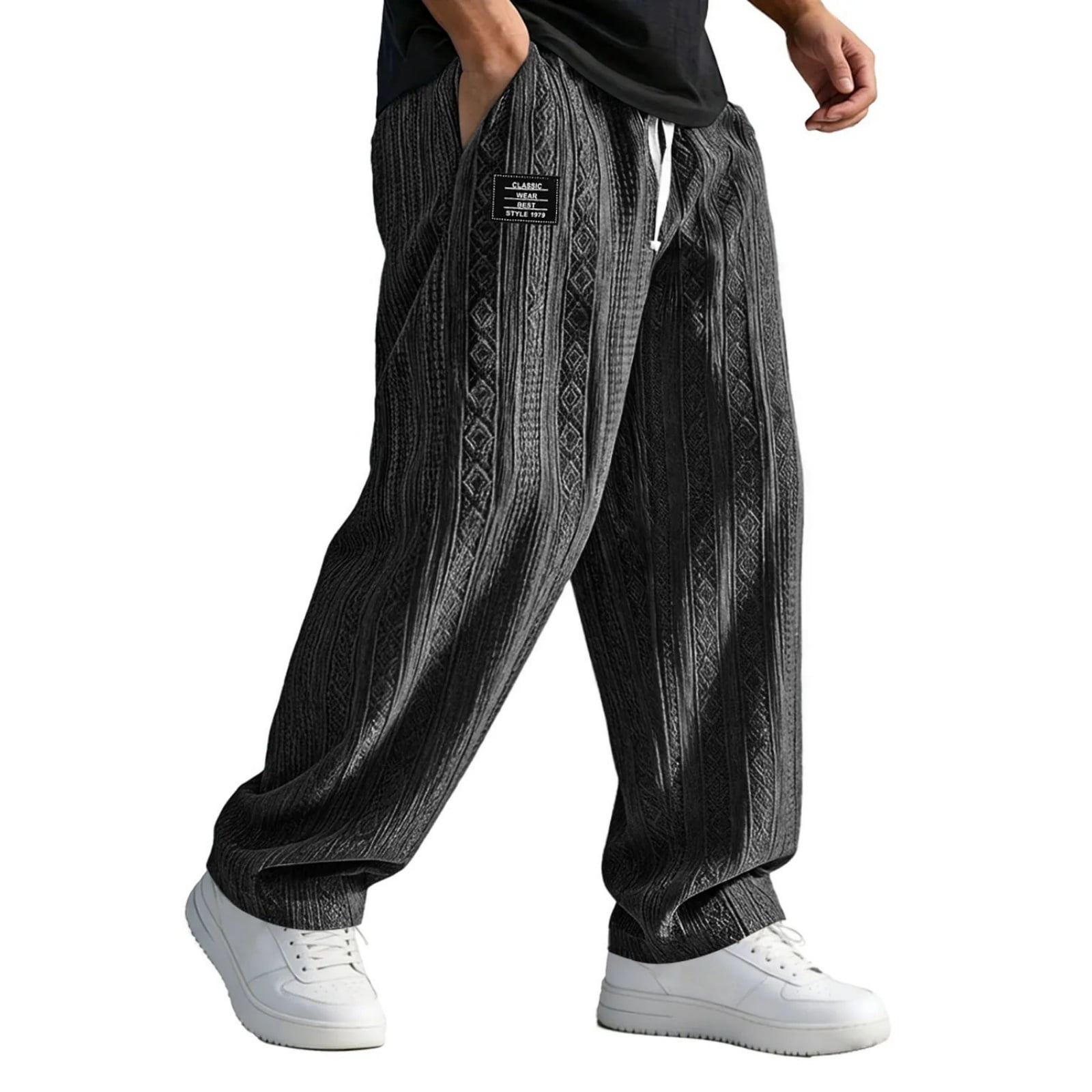 ADSSDQ Baggy Sweatpants for Men Casual Summer Beach Yoga Pants Loose ...