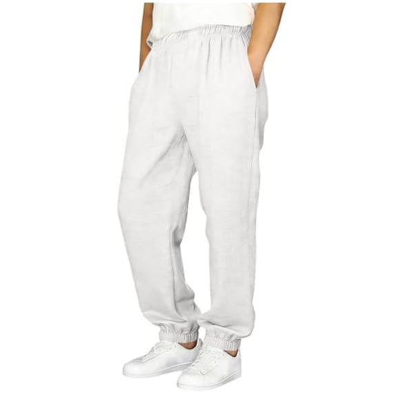ADSSDQ Cotton Linen Pants for Kids Summer Casual Pull On Pant Elastic ...
