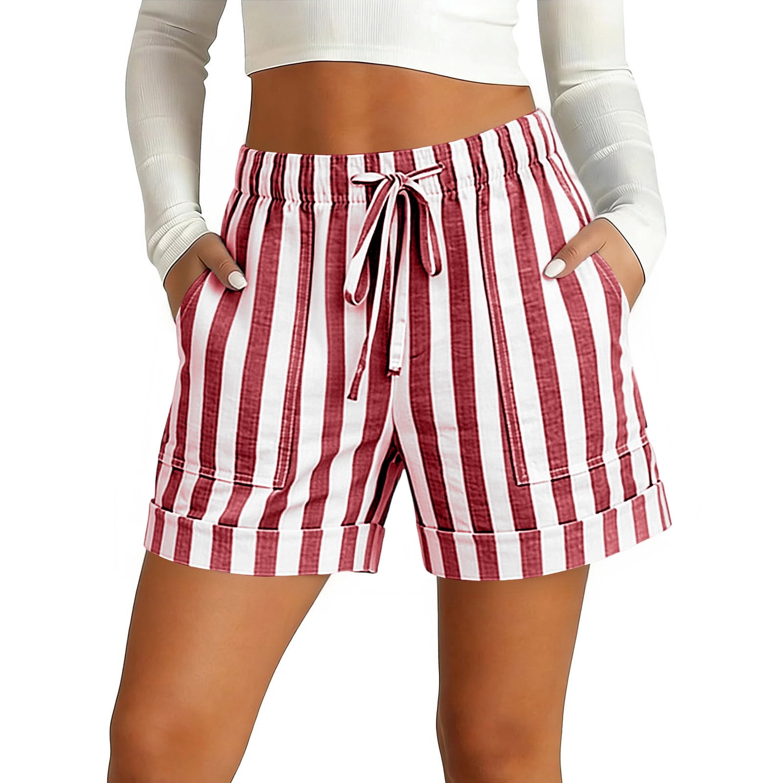 ADSSDQ Elastic Waist Summer Shorts Womens Trendy 2026 Cute Bottoms ...