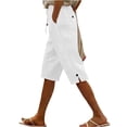 ADSSDQ Linen Capri Pants for Women 2026 Spring Summer Casual Drawstring ...