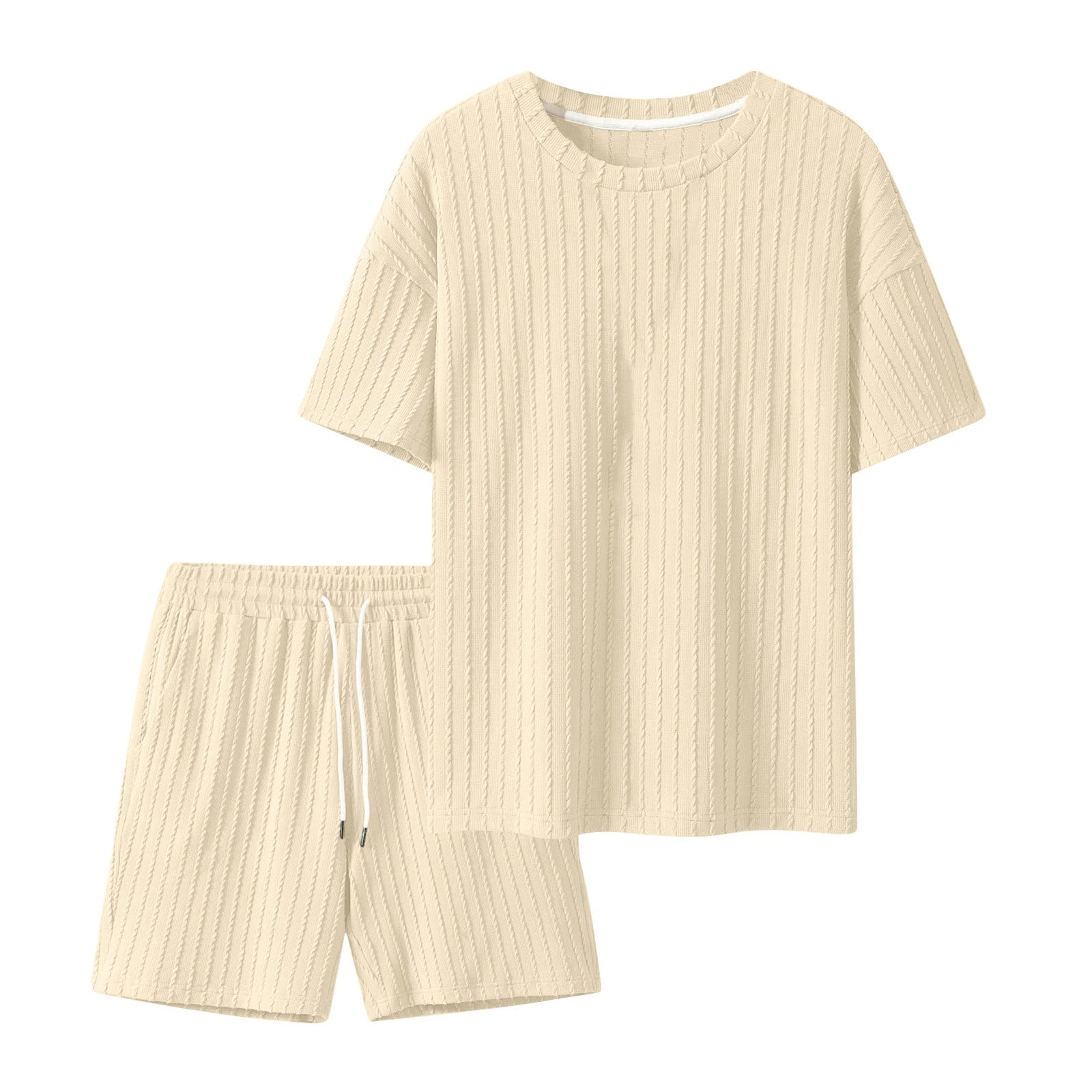 ADSSDQ Matching Pajamas for Couples 2 Piece Lounge Set Ribbed Knit ...