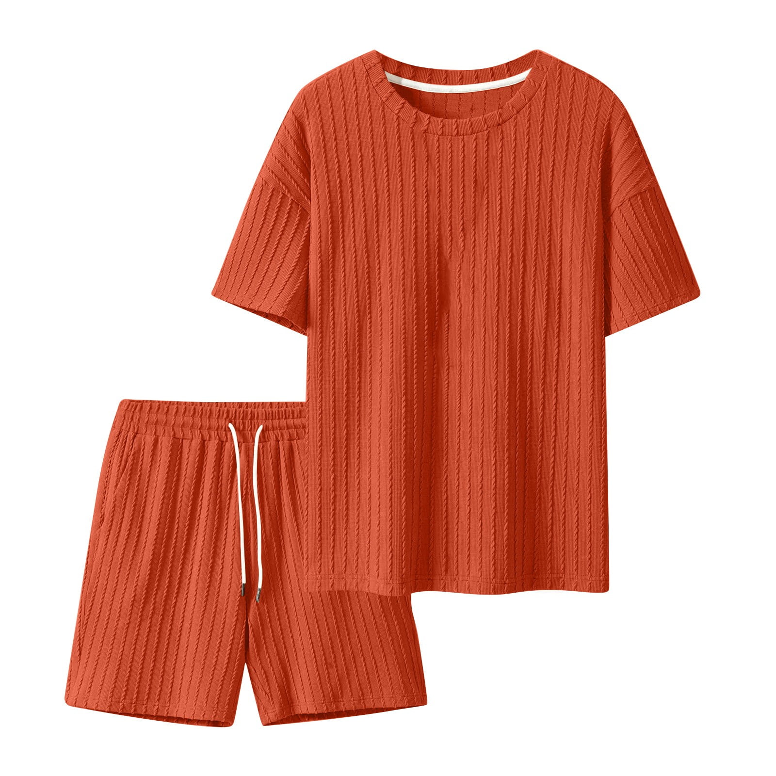 ADSSDQ Matching Pajamas for Couples 2 Piece Lounge Set Ribbed Knit ...