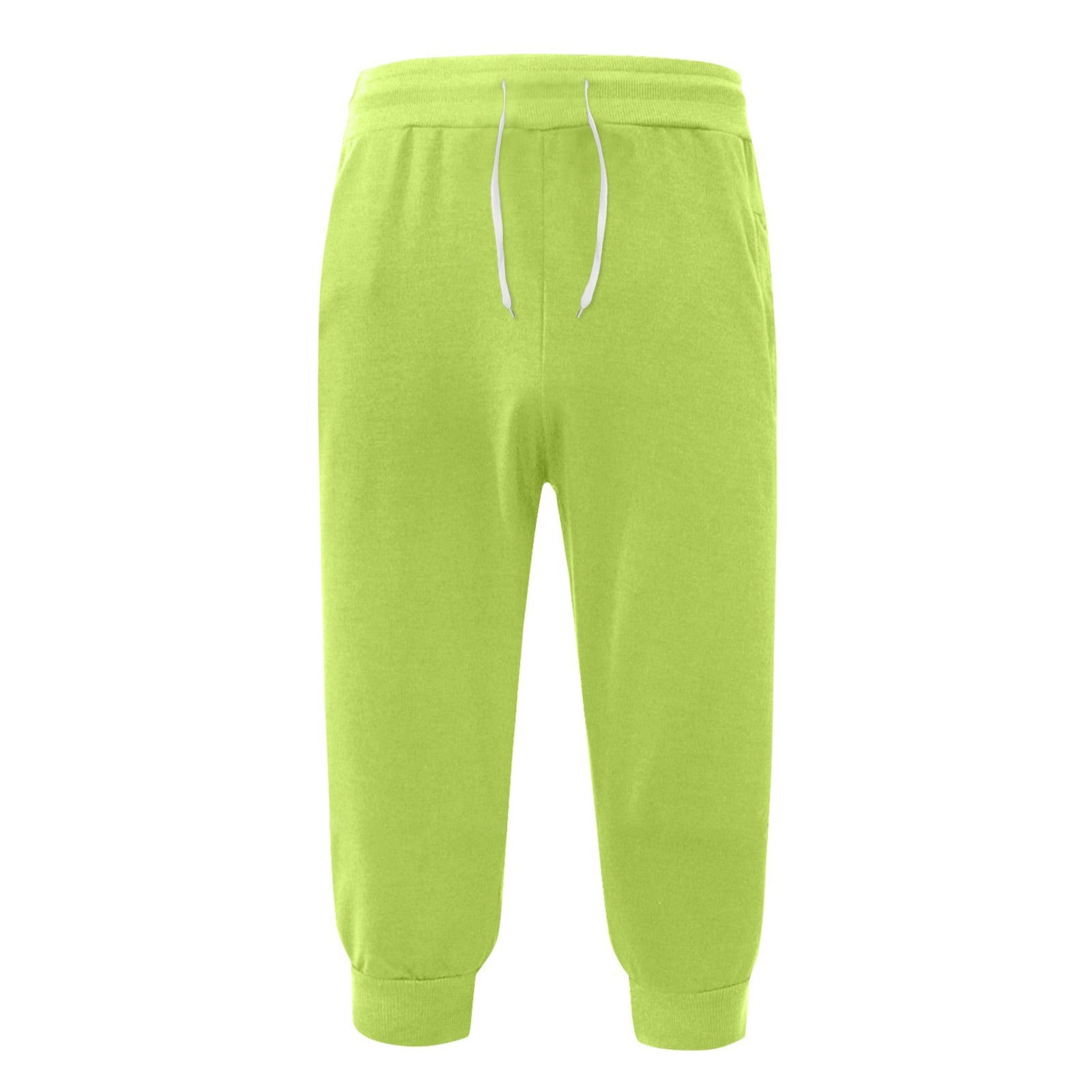ADSSDQ Men's 3/4 Jogger Sweatpants with Pockets Knee Length Running ...
