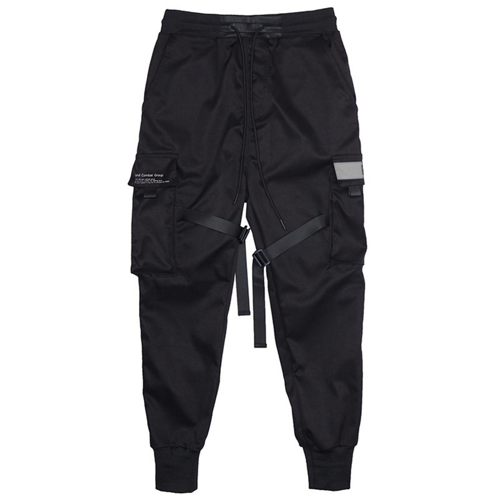 ADSSDQ Men's Jogger Pants Punk Cargo Baggy Techwear Hip Hop Harem Pants ...
