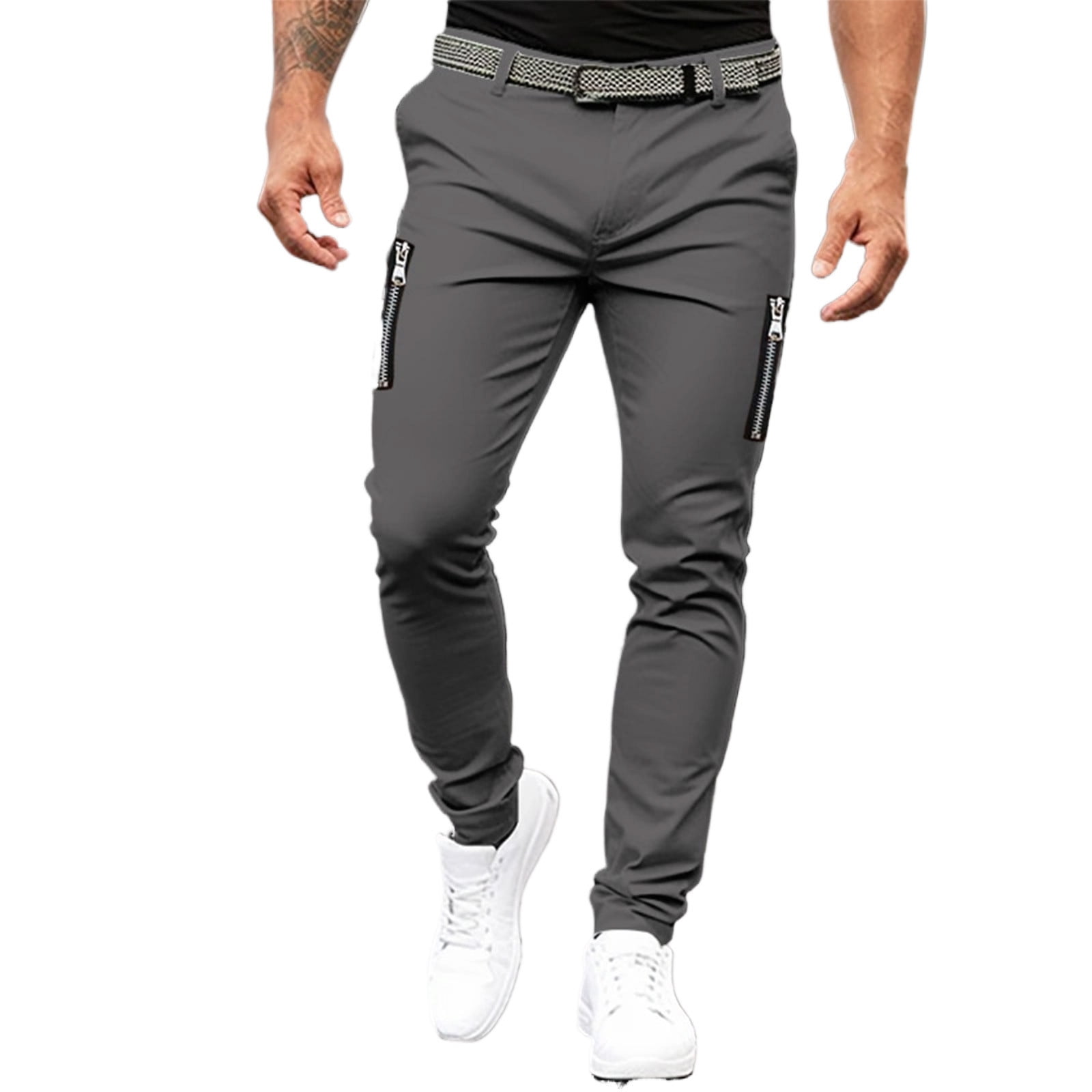 ADSSDQ Men's Lightweight Hiking Pants with Zip Pockets Waterproof Quick ...